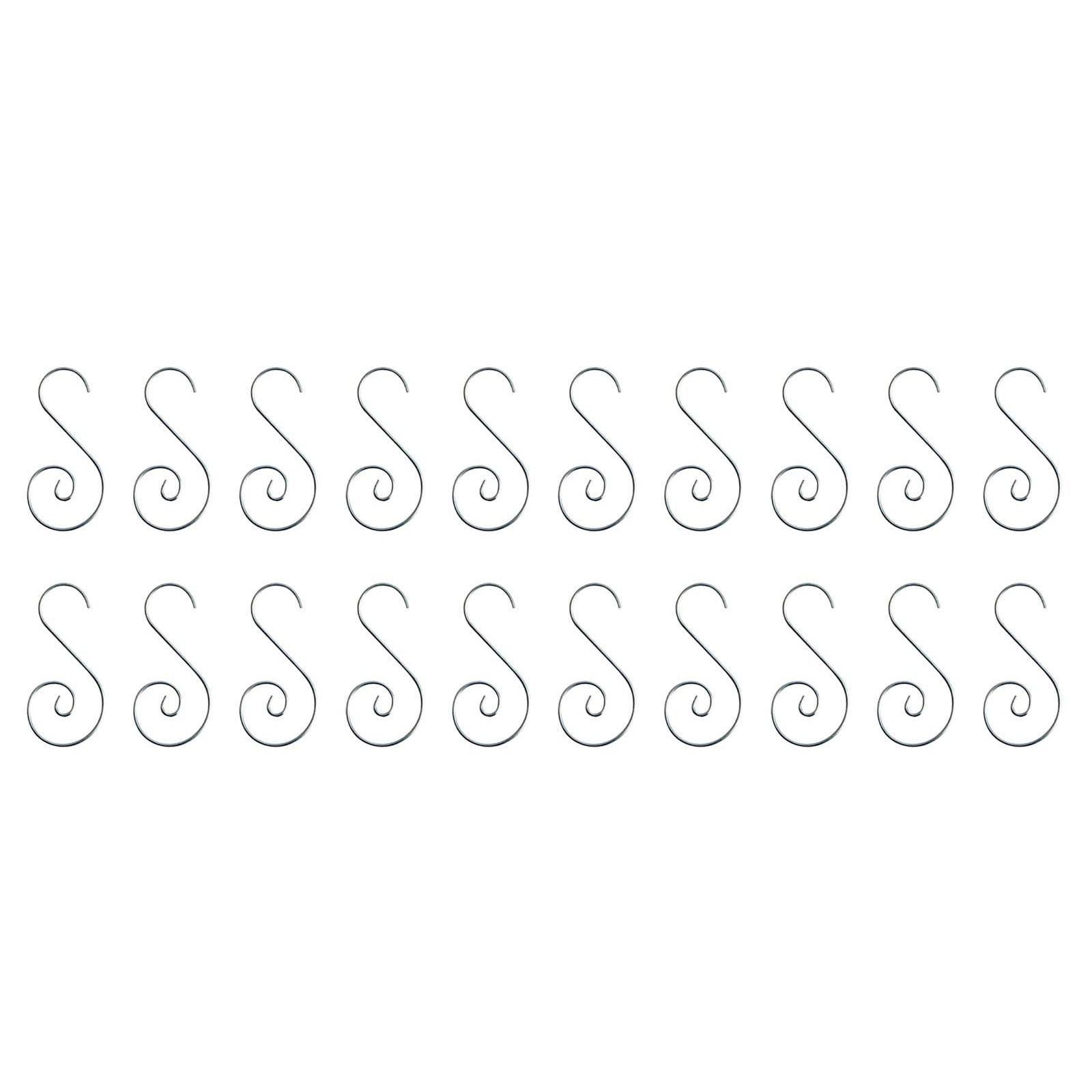 Pompotops 20 PCS Ornament Hooks - Light Band Hook Decorating Metal Wire ...