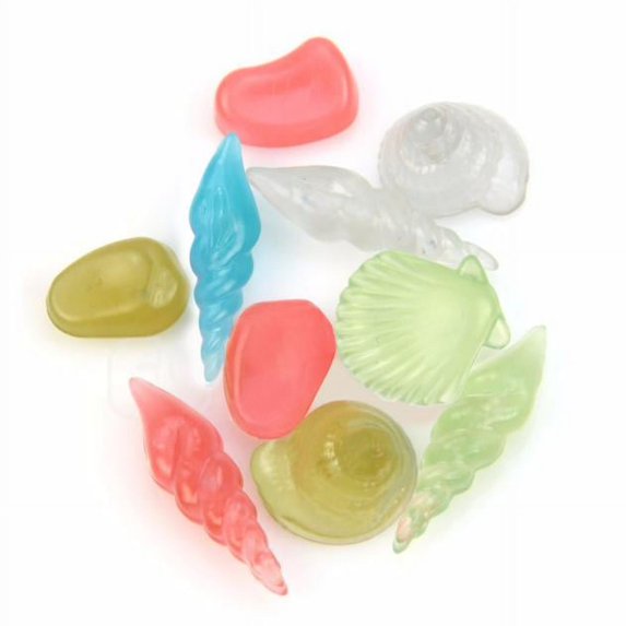 Pompotops 20 Pcs Glow In The Dark Stones Pebbles Rock For FISH TANK ...