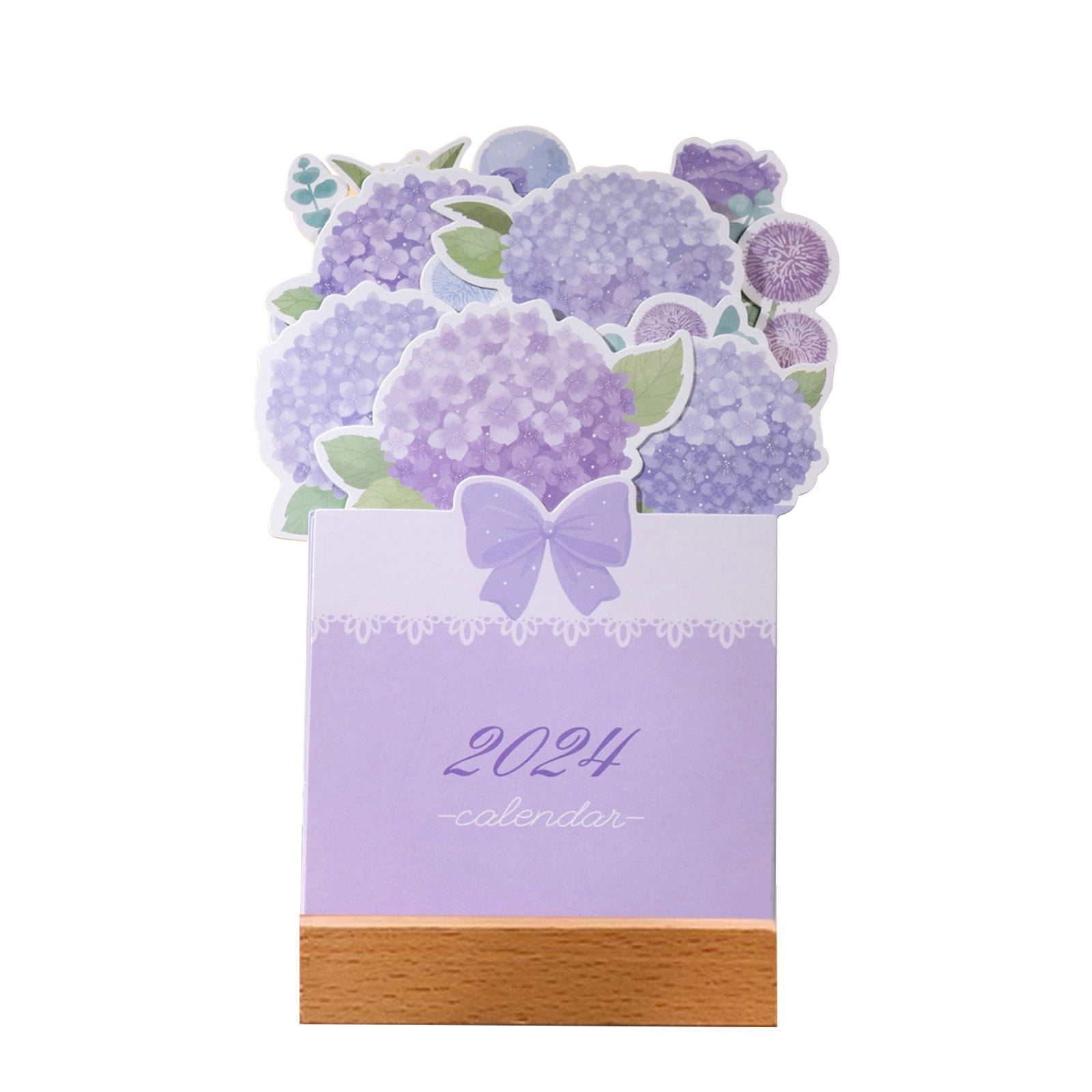 Pompotops 2024 Creative Flower Desk Calendar, Flower Calendar 2024 ...