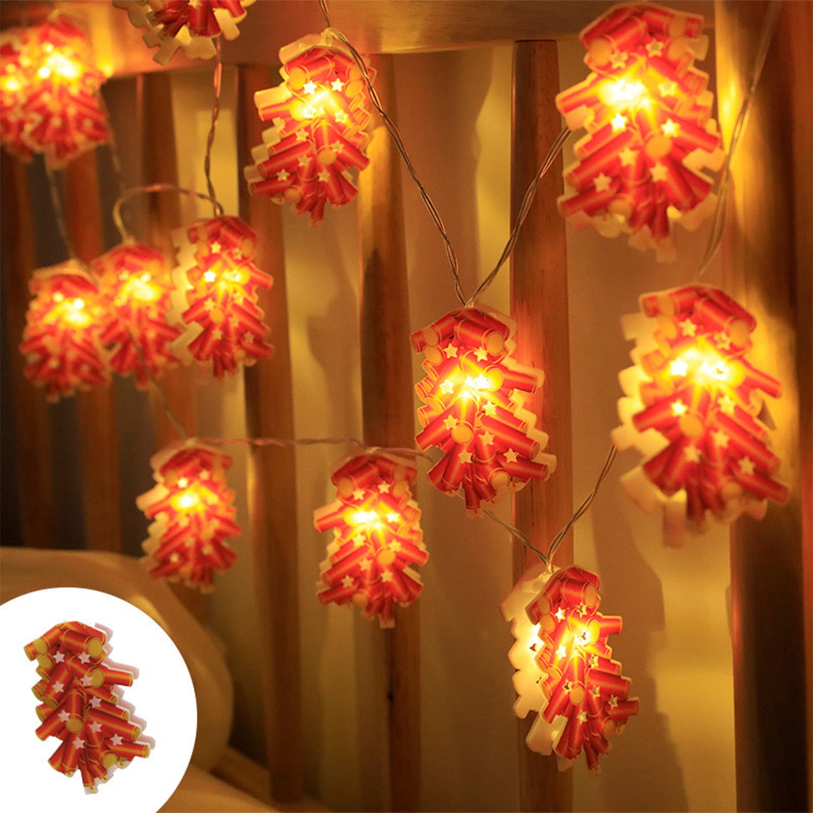 Pompotops 2024 Spring Festival Decorative Firecracker String Lights ...