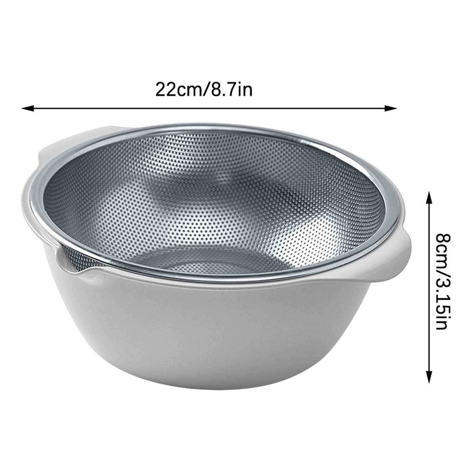 Pompotops 304 Stainless Steel Microporous Colander With Handle, Rice ...