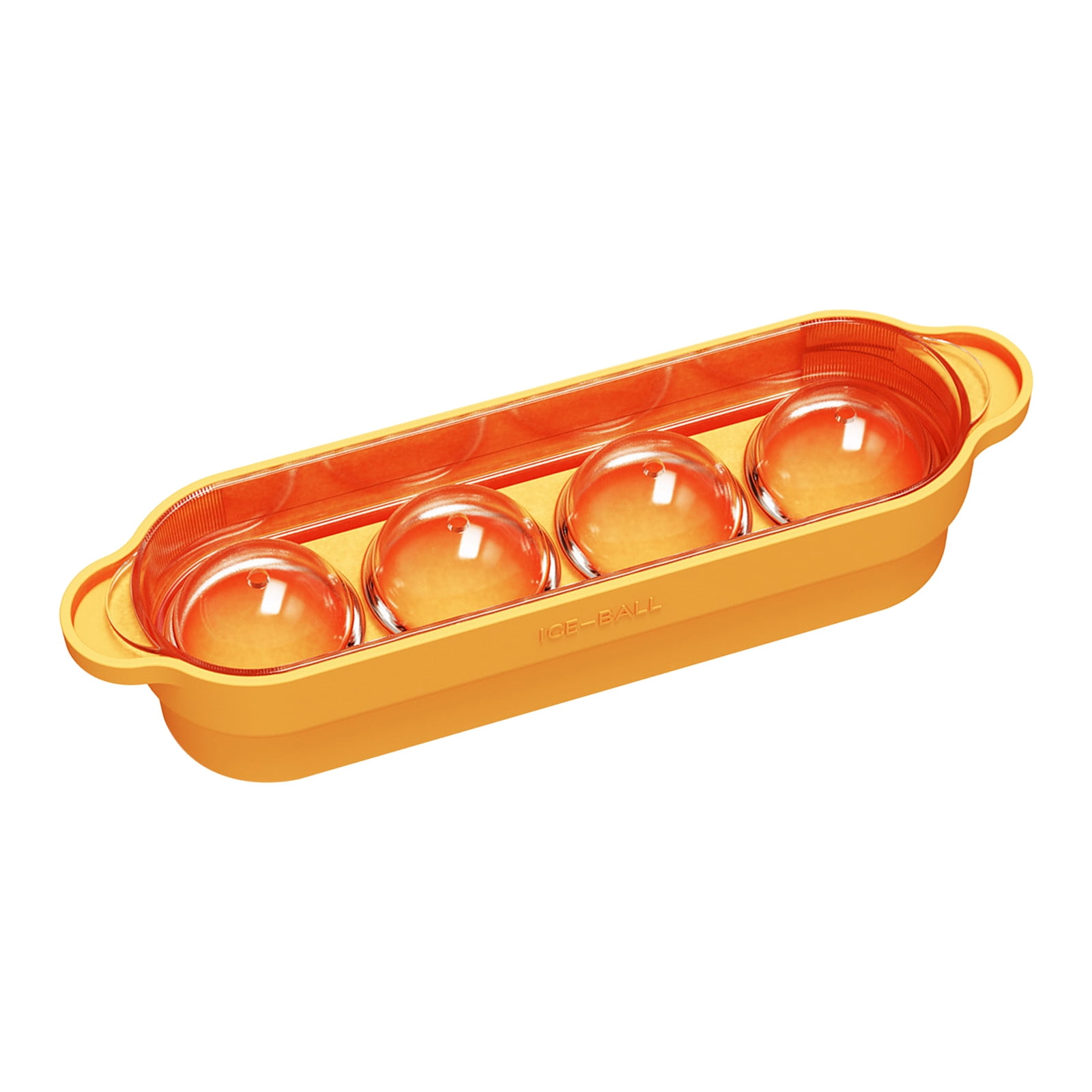 Pompotops 4 Grids Ice Ball Molder Silicone Ice Tray Home Refrigerator ...