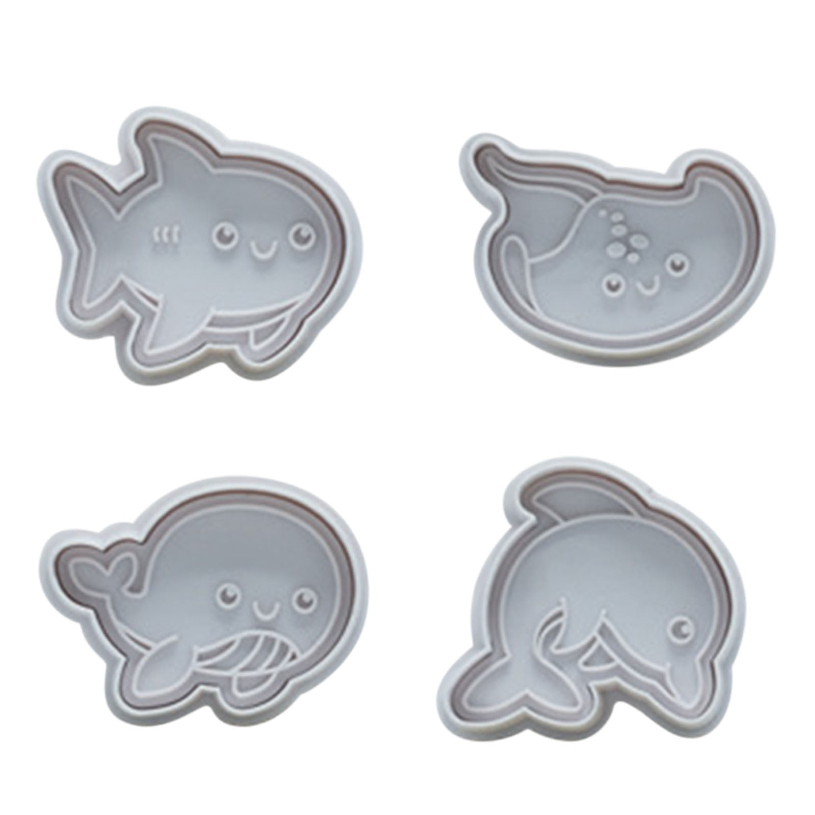 Pompotops 4-Piece Set Cookie Fondant Sea Animals Cookie Mould DIY ...