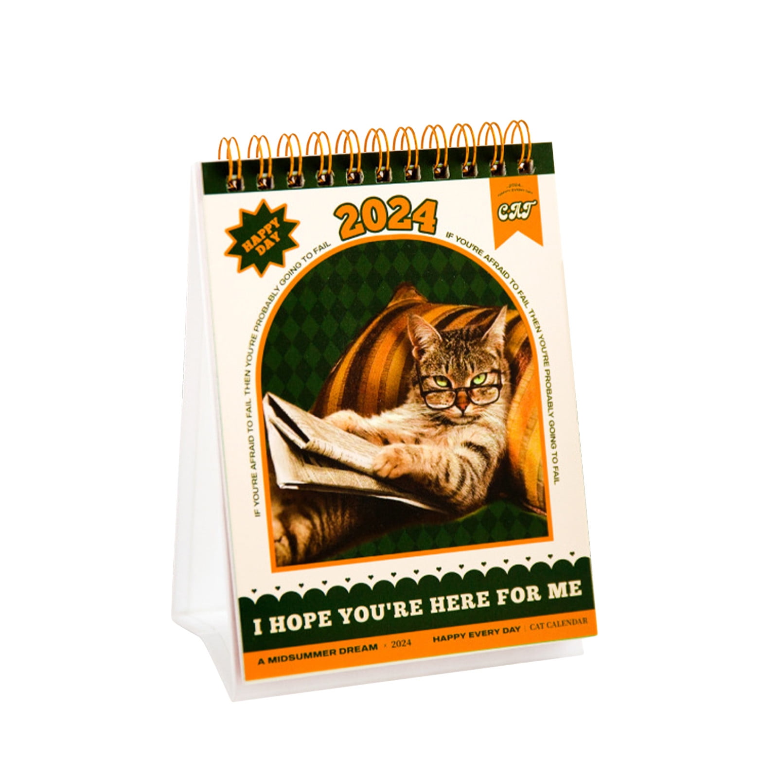 Pompotops Cat Desk Calendar 2024, Standing Flip Calendar Radio Series ...