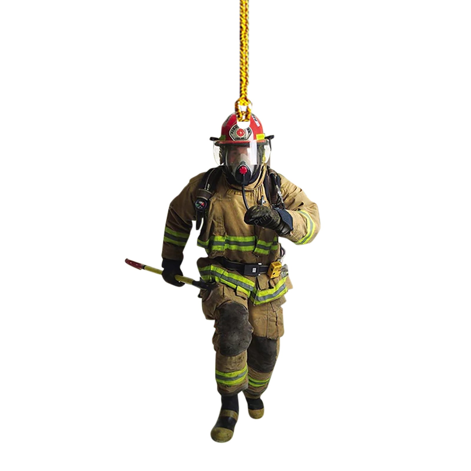 Pompotops Christmas Firefighter Ornaments 3.14Inch Firefighter Pendant ...