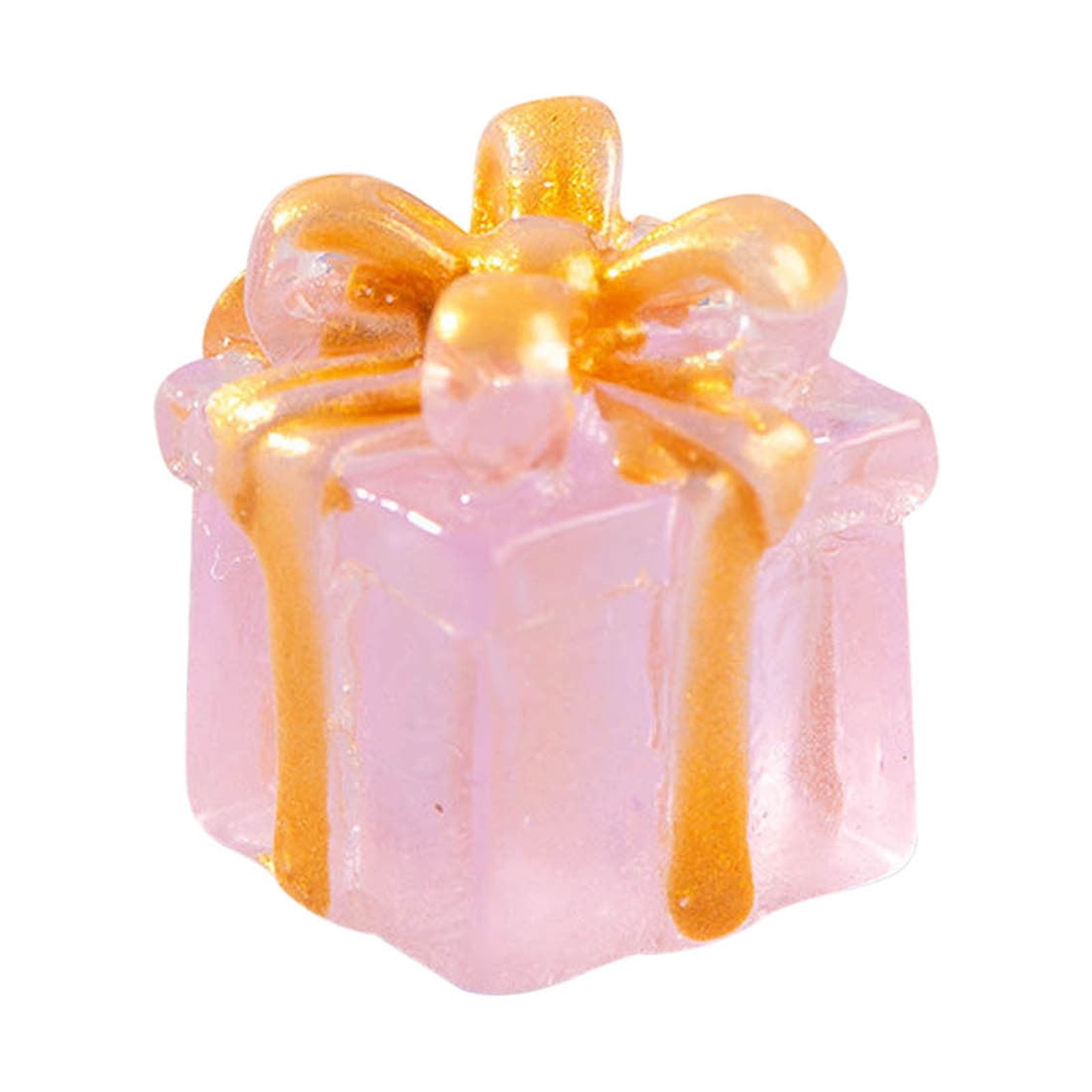 Pompotops Christmas Mini Cute Gift Box Shaped Resin Decorations ...