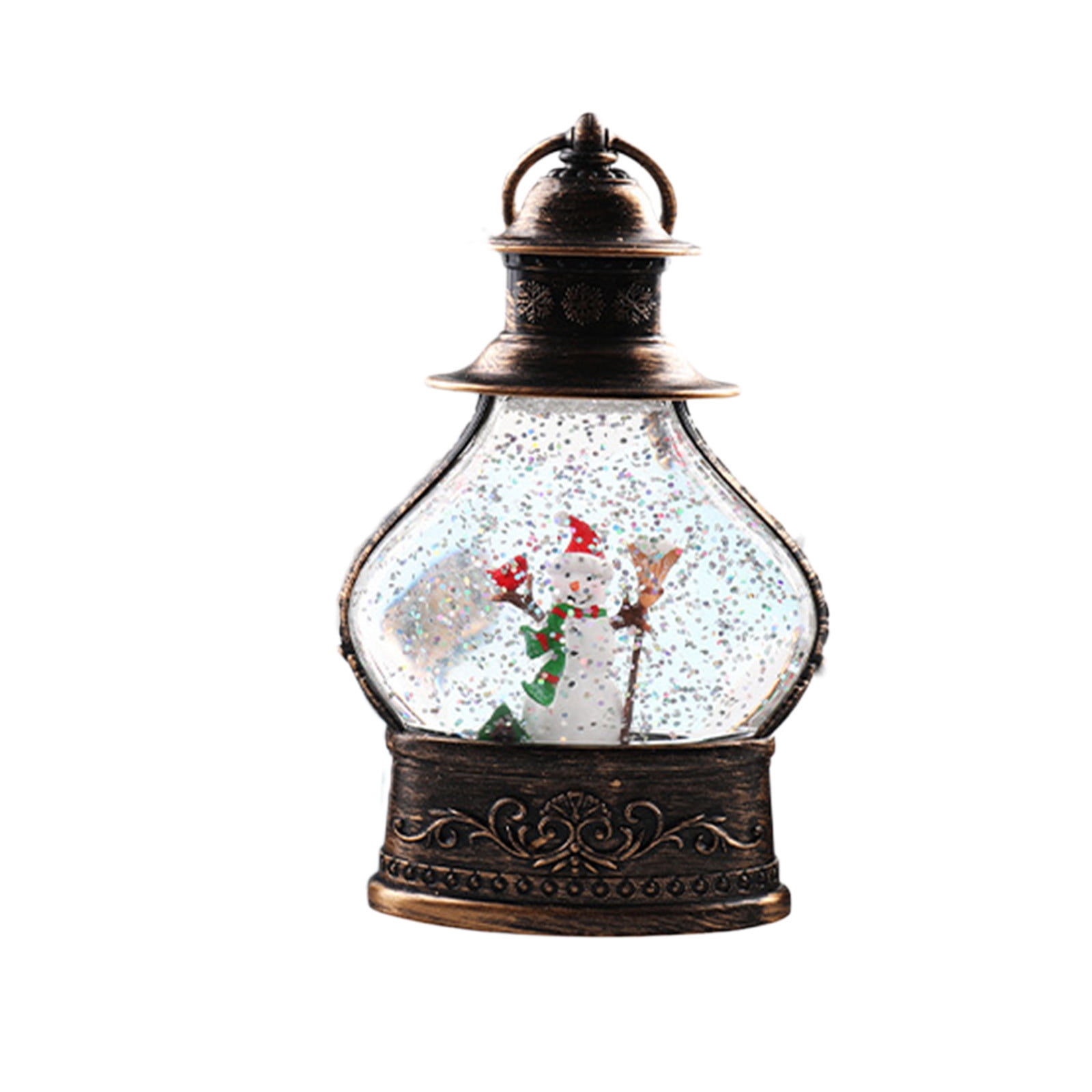 Pompotops Christmas Tabletop Mini Lantern with Clear LED Lights ...