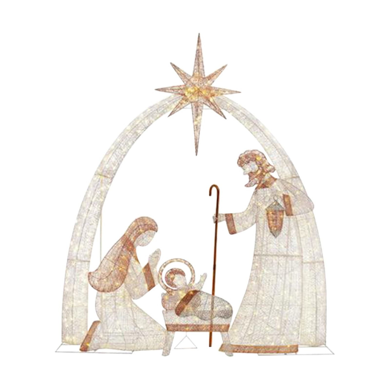 Vikakiooze Christmas Window Decals Stickers, Nativity Scene Elk Home ...