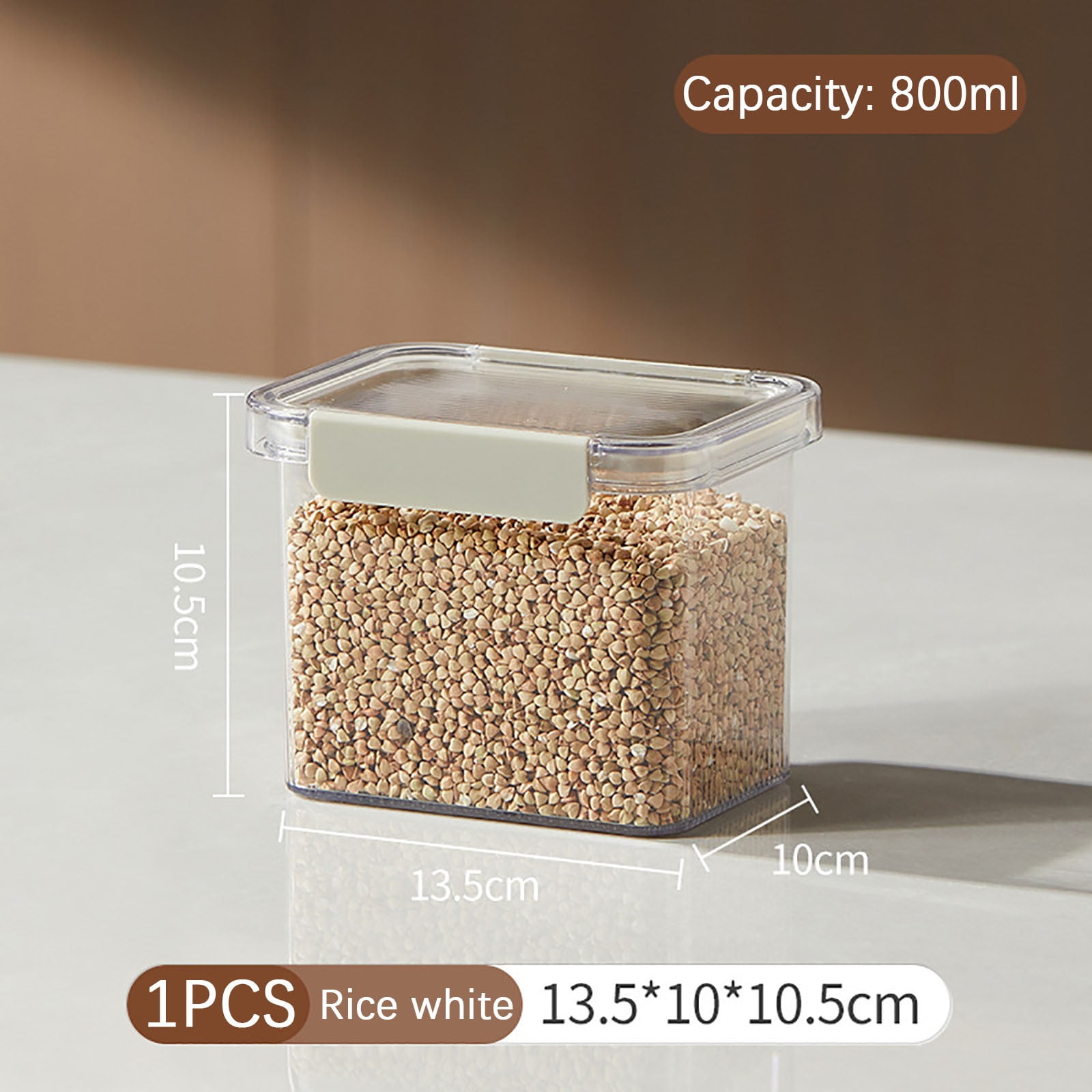 Pompotops Clear Small Food Storage Container Sealed Tank Kitchen ...
