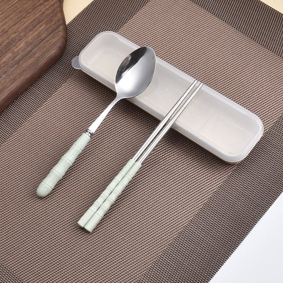Pompotops Clearance Sales 2in1 Stainless Steel Spoon Chopsticks Set ...