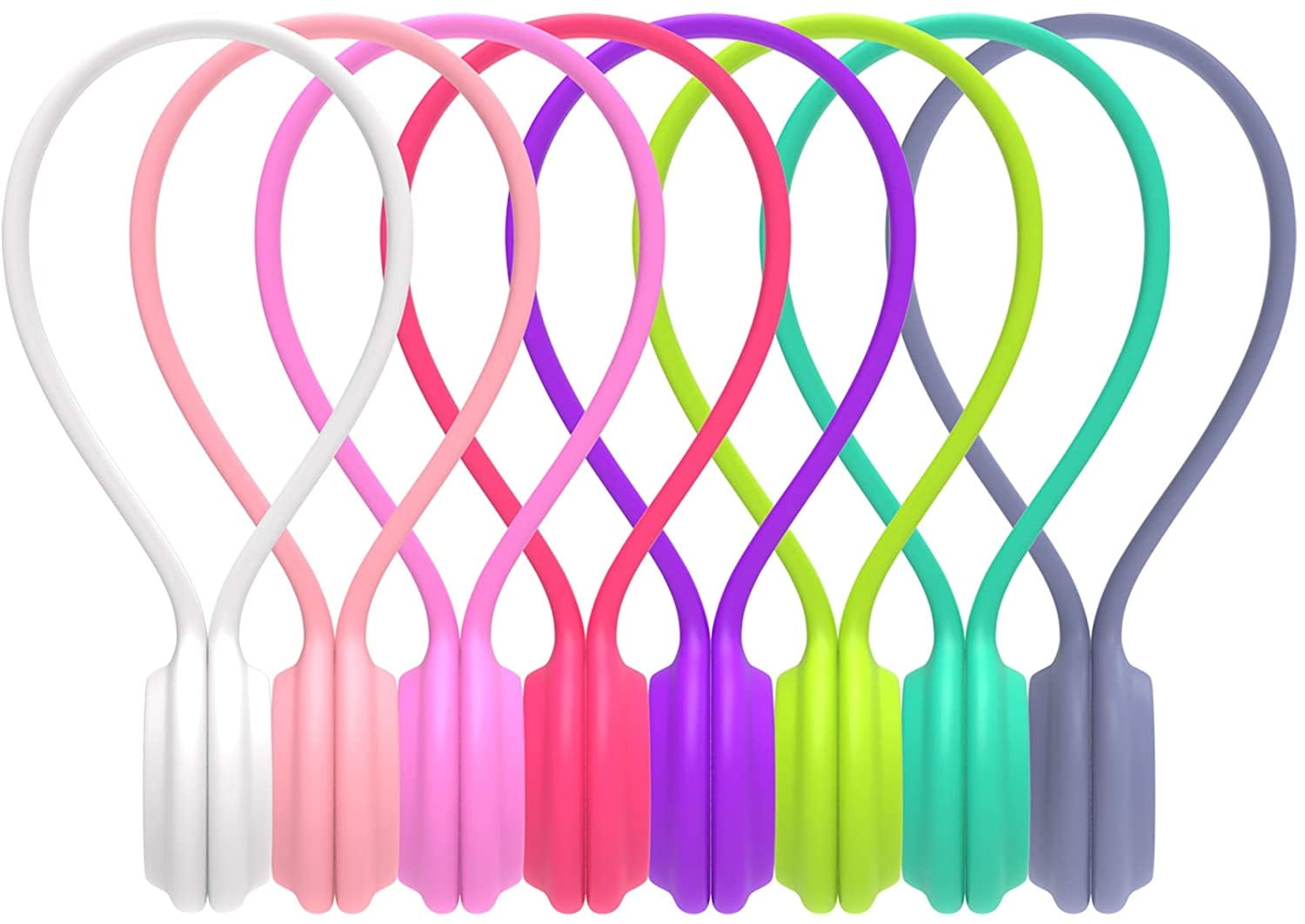 Pompotops Clearance Sales 8 PACK Multi Color Ties Cable Management ...