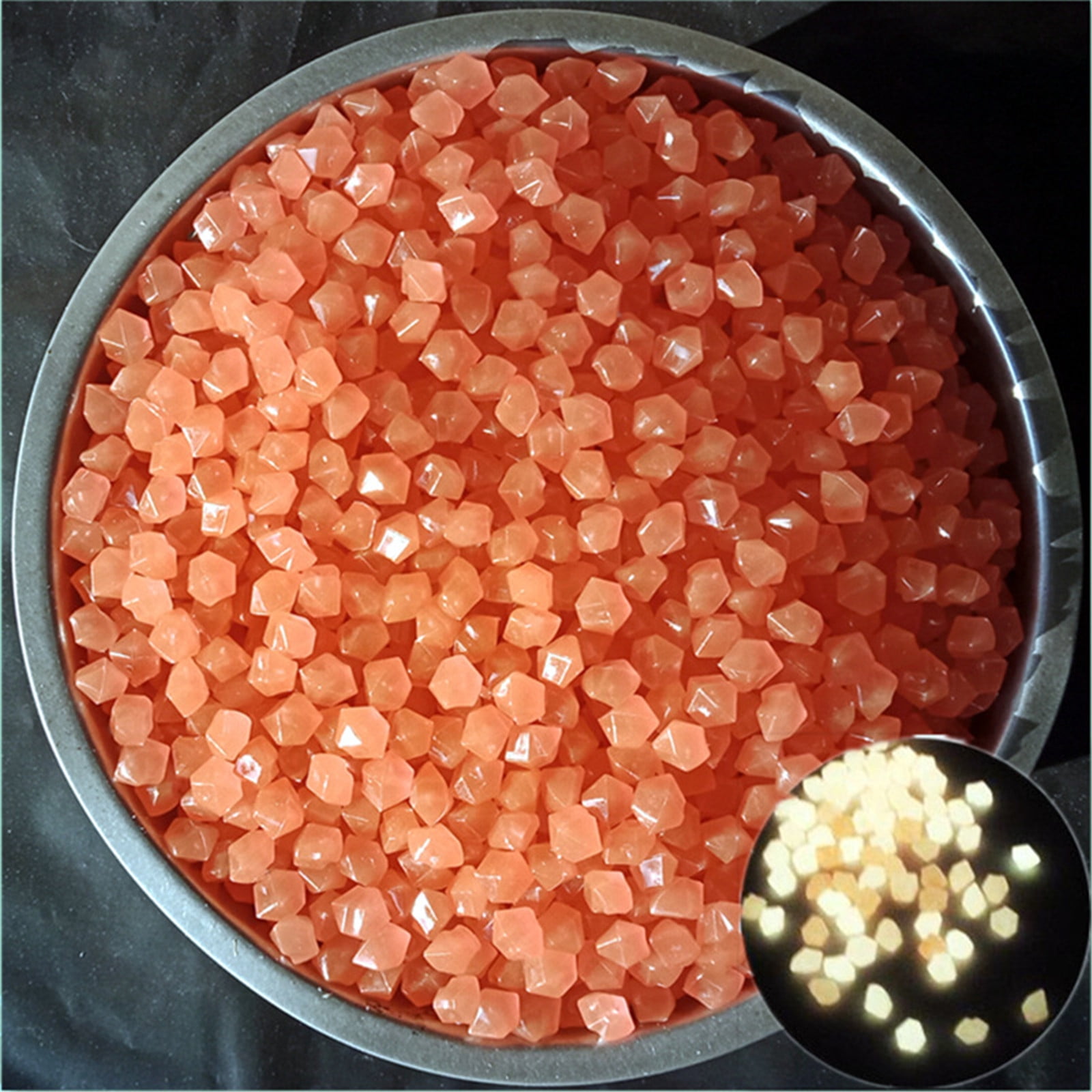 Pompotops Clearance Sales Pack Of 200 Colored Glowing Stones Rhombus ...