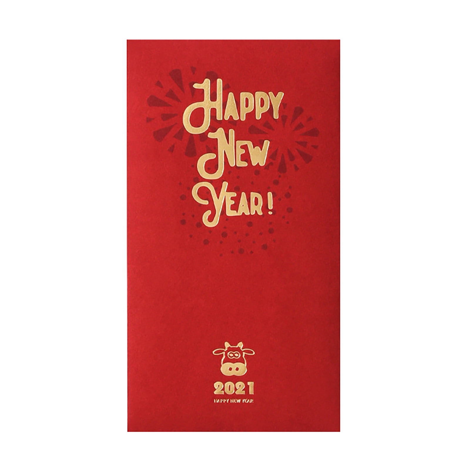 Pompotops Clearance Sales Red Envelope Gift Card Bag 2021 With Gold ...