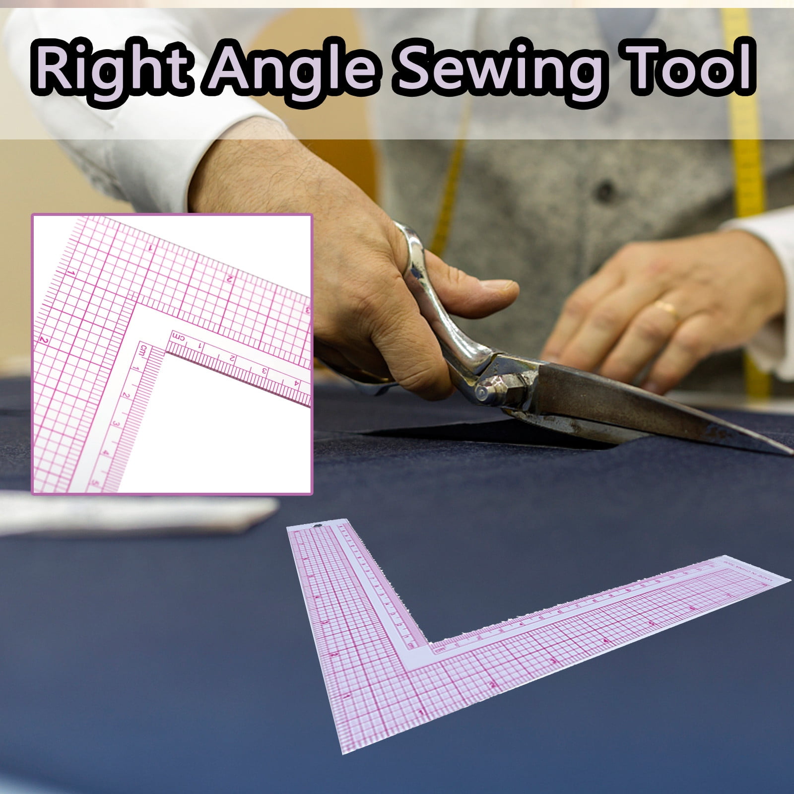 Pompotops Clearance Sales Right Angle Sewing Tool Sewing Ruler Cutting ...
