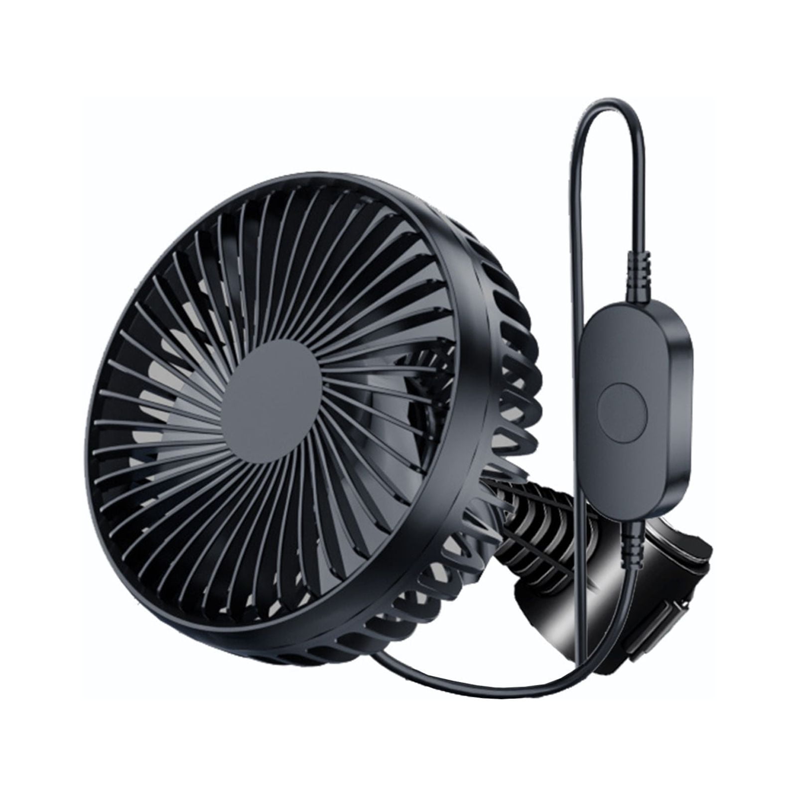 Pompotops Cooling Vehicle Fan For Car Rear Seat Car Multi-functional Rear Clip Electric Fan USB ...