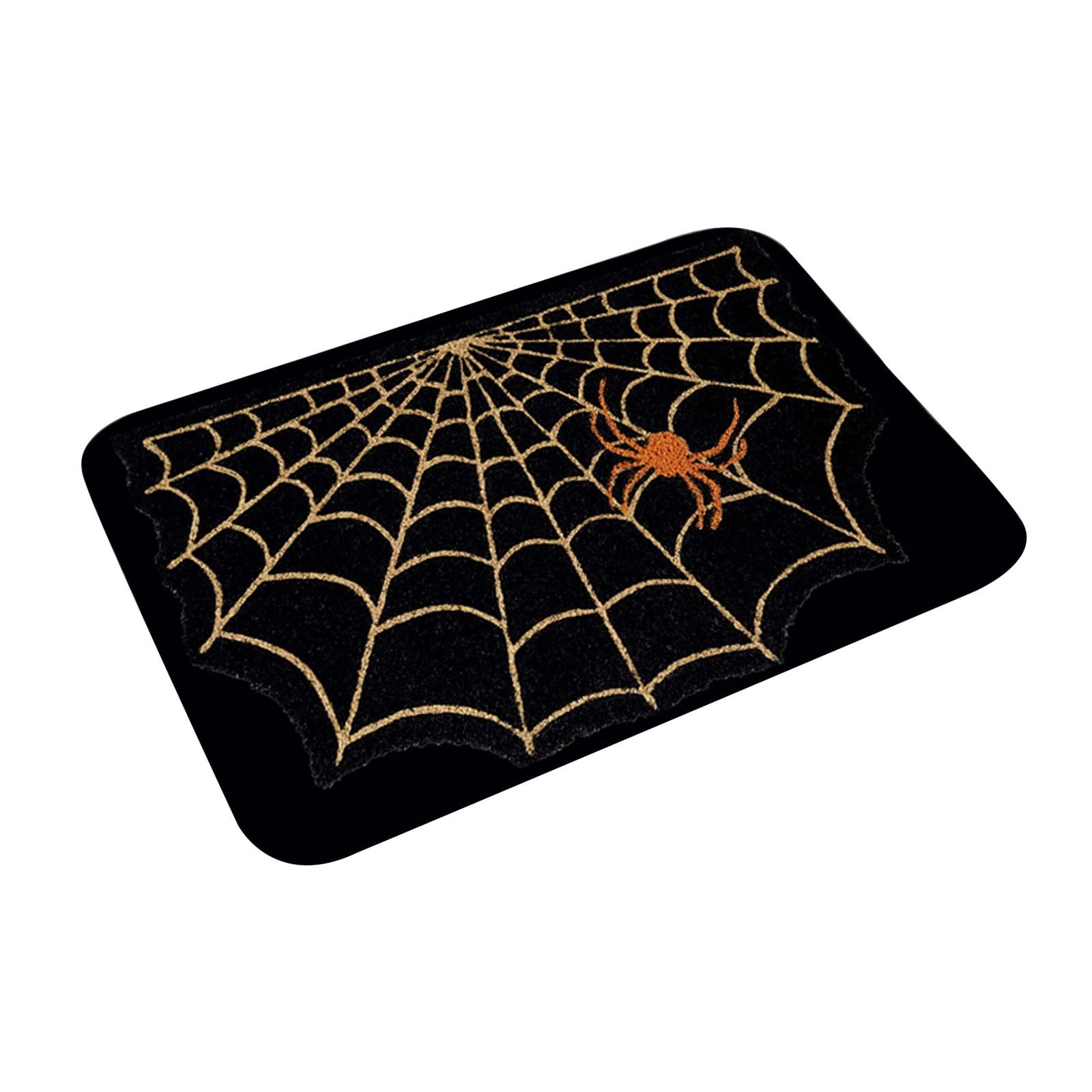Pompotops Decorative Halloween Welcome Mat Rug, Halloween Spider's Web ...