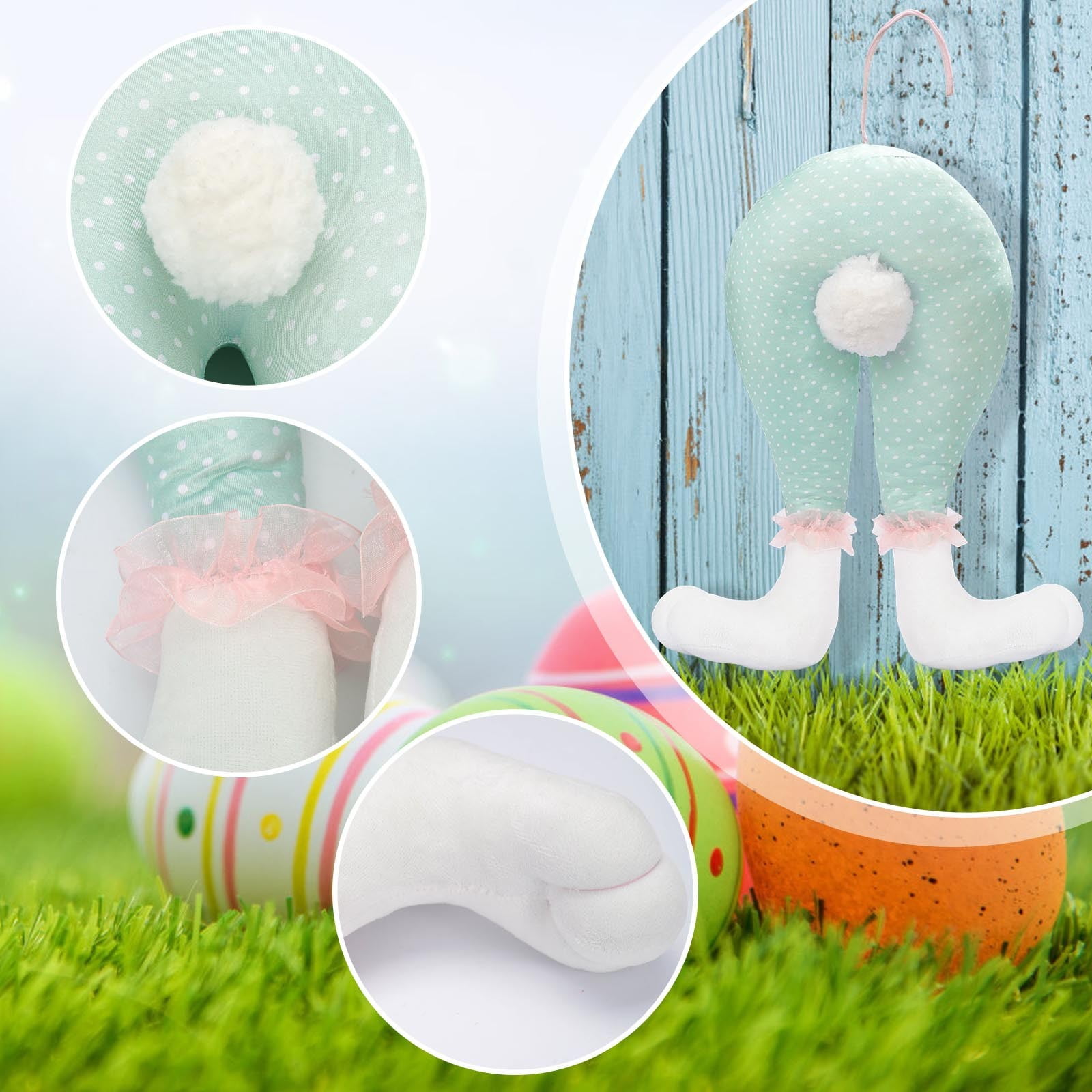 Pompotops Easter Bunny Butt Artificial Wreath Tree Decoration Wreath ...