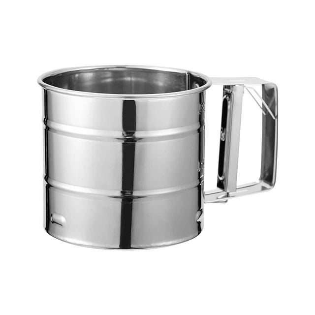 Pompotops Flour Sifter for Baking, Flour Sieve Handheld Stainless Steel ...