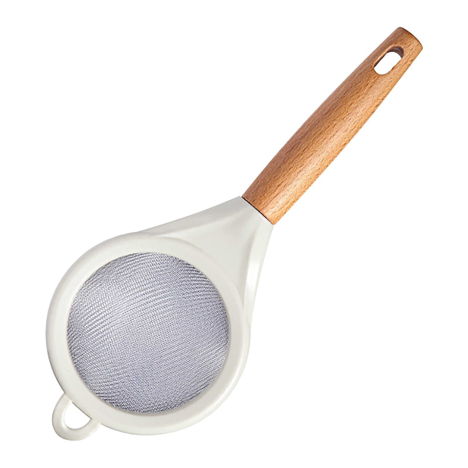 Pompotops Flour Sifter for Baking, Wooden Handle Flour Sieve, Fine Mesh ...