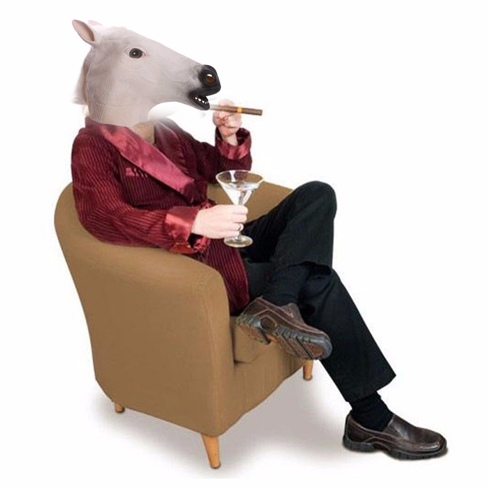 Pompotops Funny Halloween Horse Head- Good For Costume Parties Pranks ...