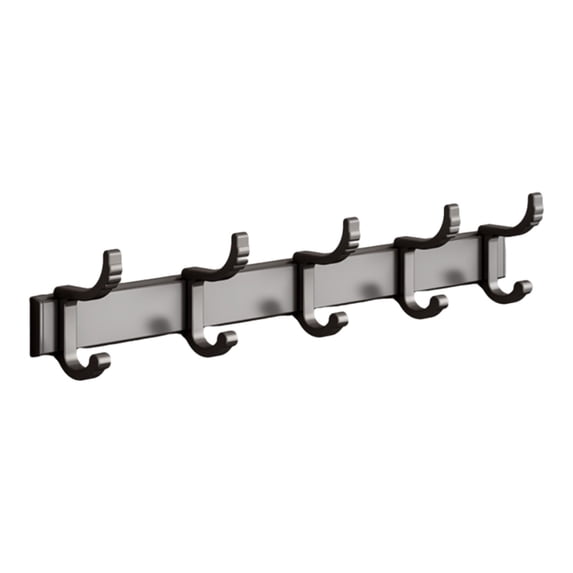 Pompotops Gray Coat Rack Wall Mounted - 5 Hooks, Heavy Duty, Stainless ...