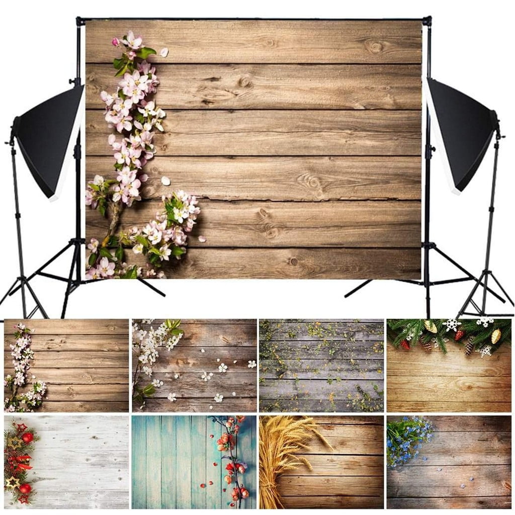 Pompotops Imitation Wood Grain Photography Props 3D Photo Background ...