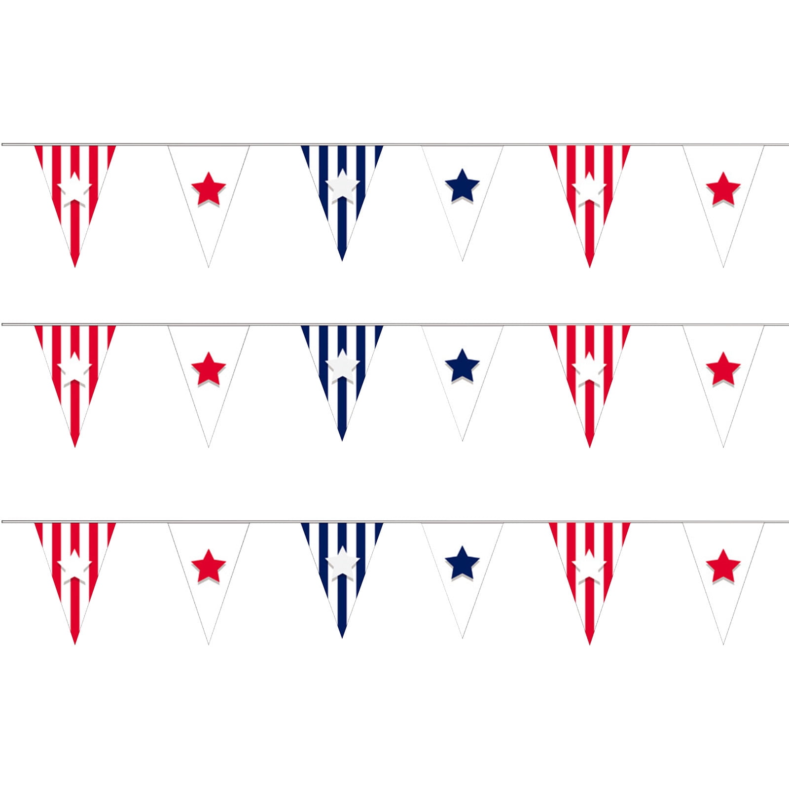 Pompotops Independence Day String Flag Banner Outdoor Party Hanging ...