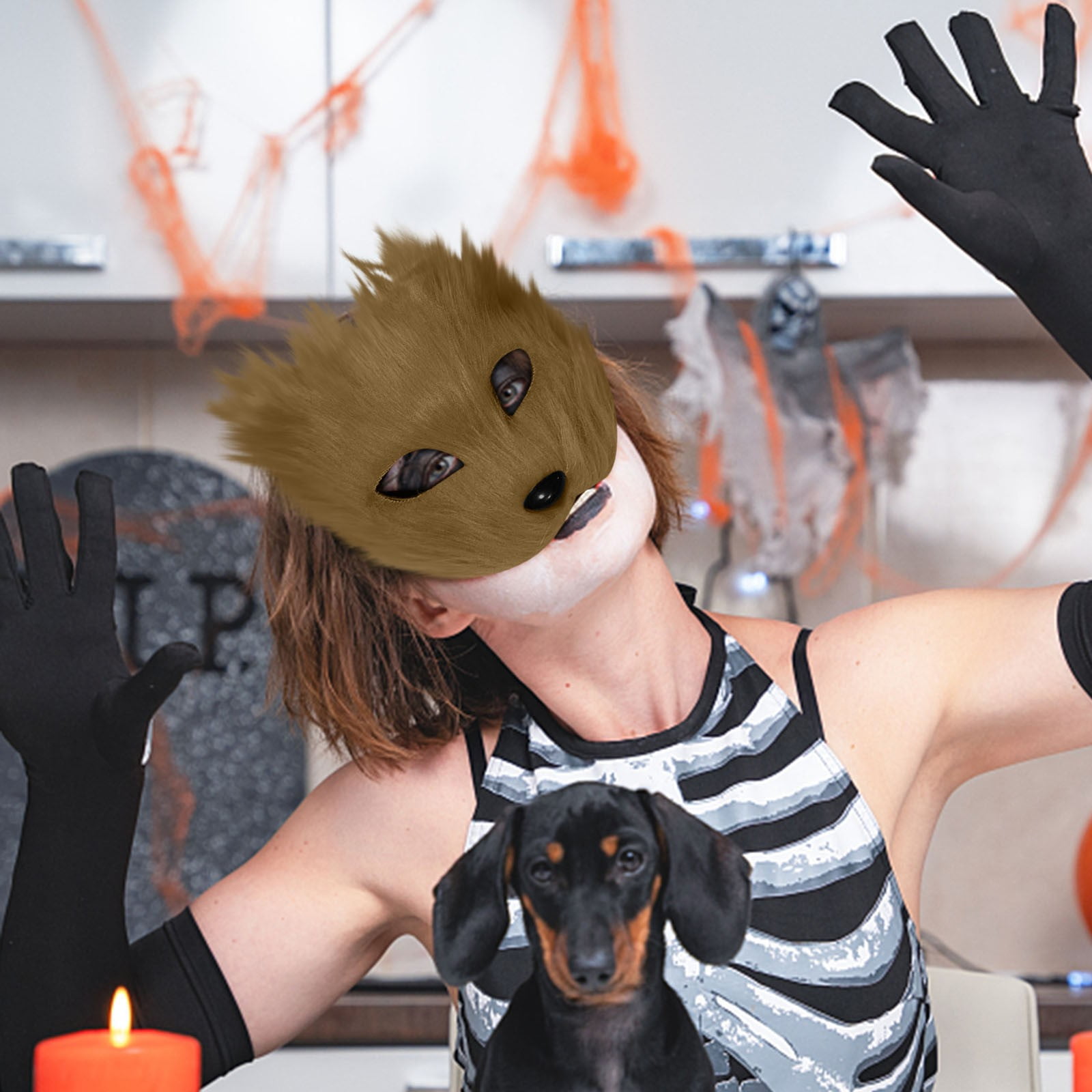 Pompotops Masks For Masquerade Parties Half Face Props For Men And ...