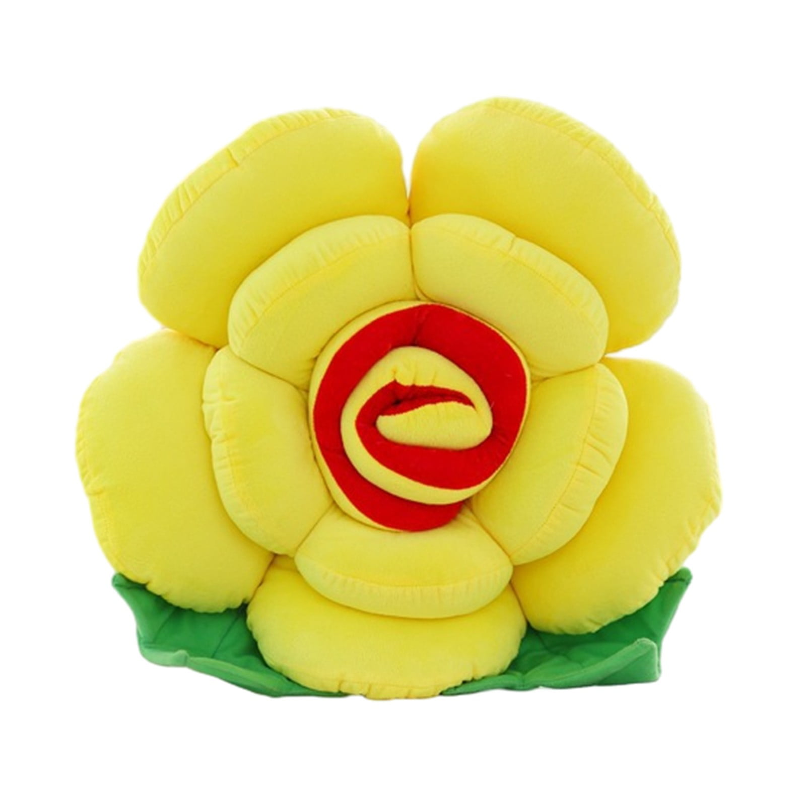 Pompotops Rose Shaped Throw Pillow, Flower Plush Rose Pillow- Cute ...