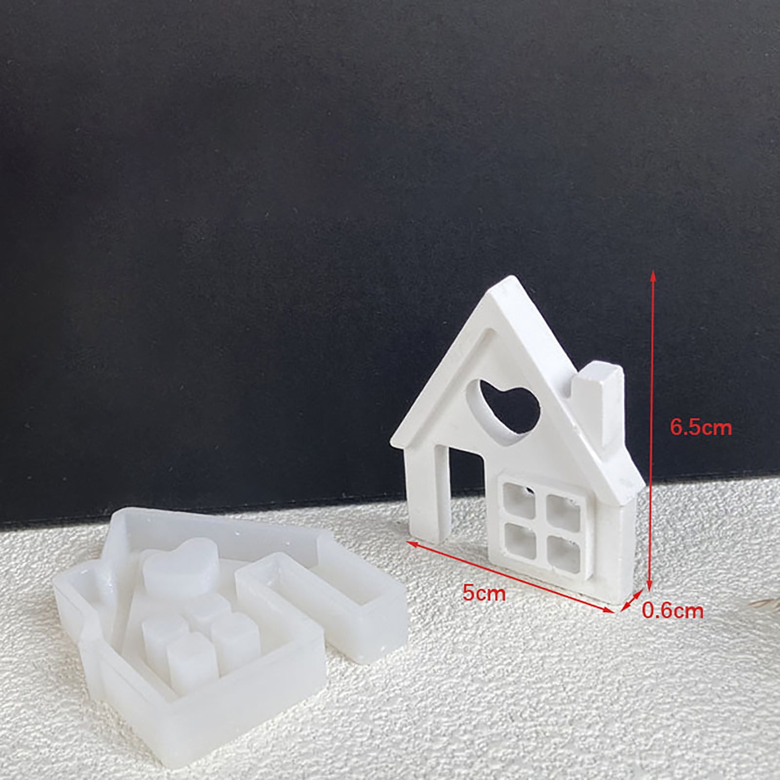 Pompotops Silicone Home House Mold, Casting Molds Houses Candle Molds ...