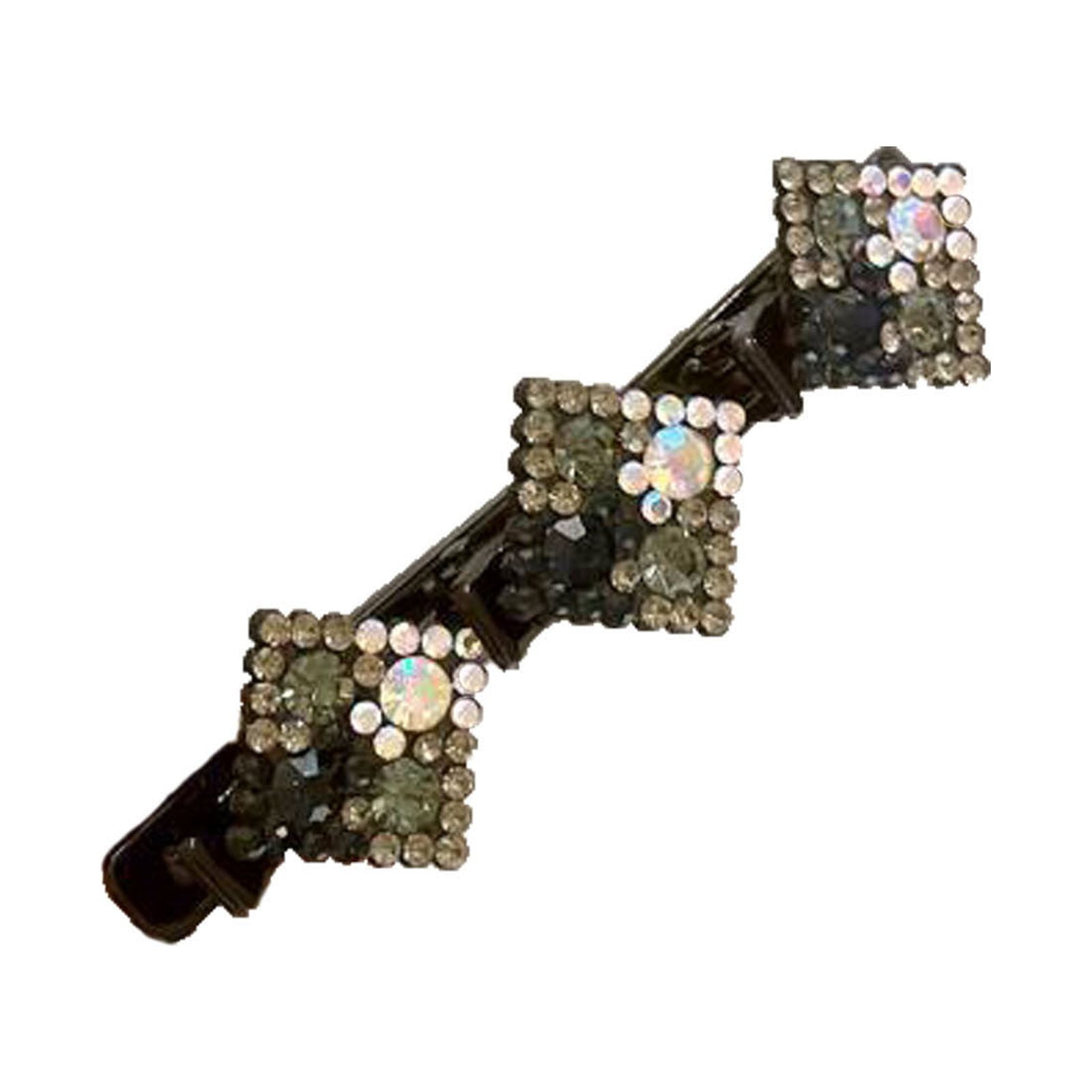 Pompotops Sparkling Crystal Stone Hair Clips for Women Girls Rhombus ...