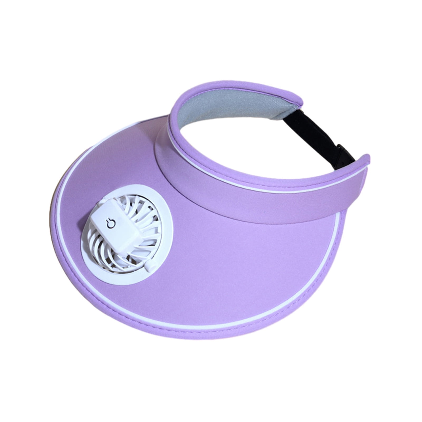 Pompotops Sun Visor Hats with Fan Women, 360 Degree Fan Rotating Sun ...