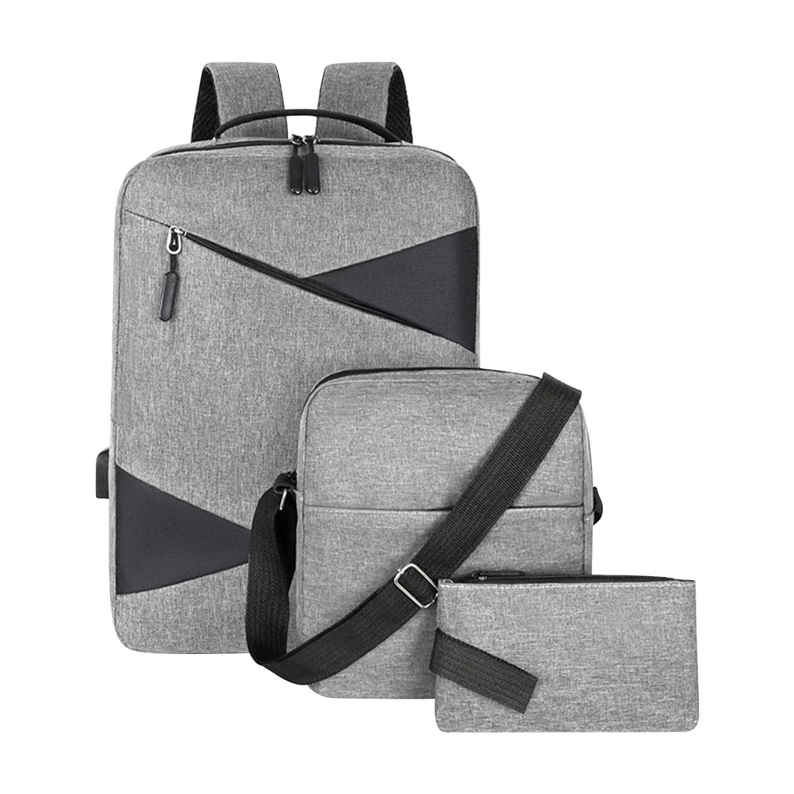 Pompotops Three-piece Business Backpack, Nylon Notebook Business ...