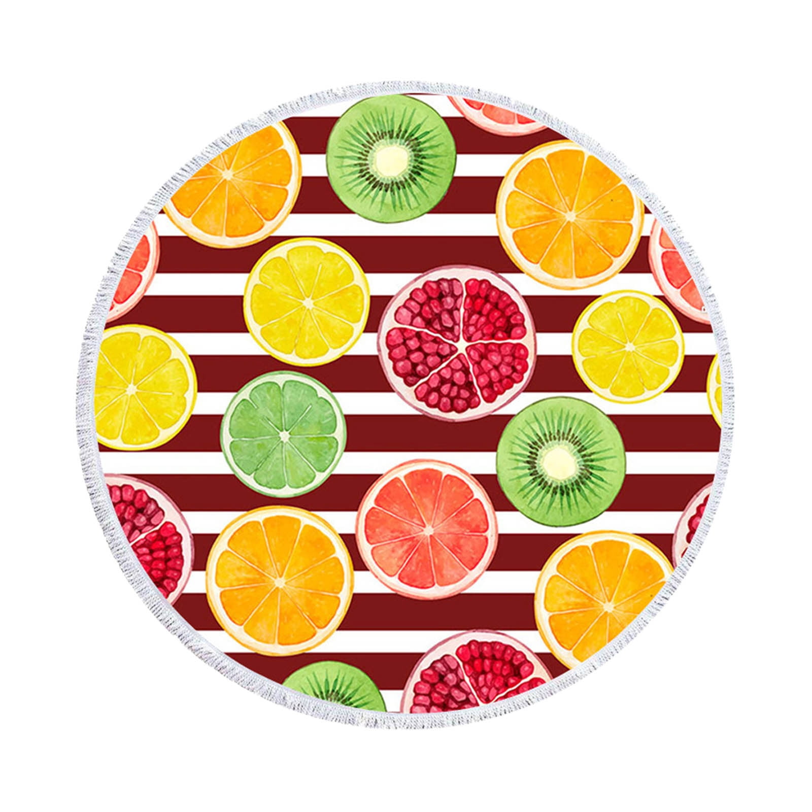 Pompotops Tropical Fruit Circular Beach Towel 59 Inch Extra Large ...