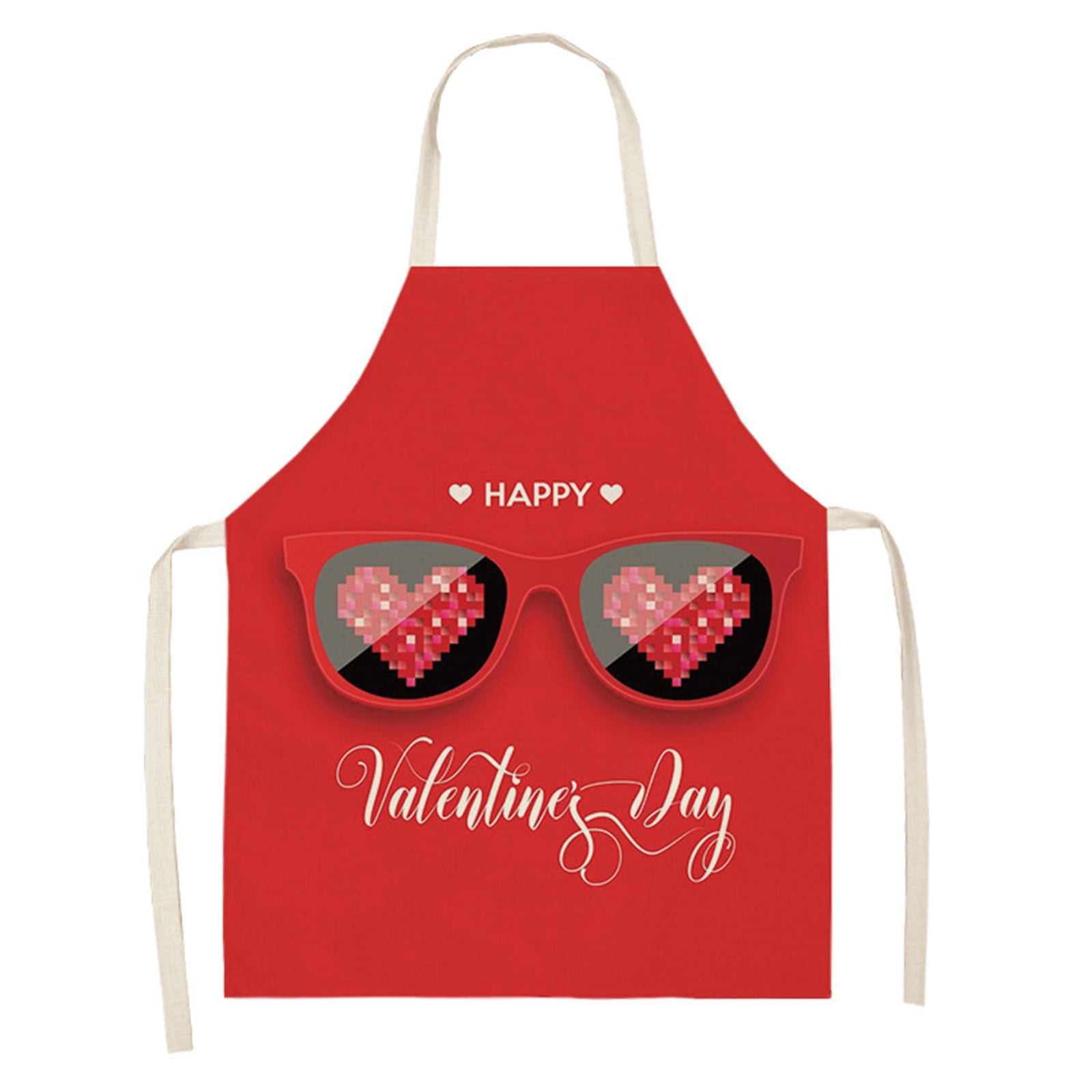 Pompotops Valentine's Day Heart Aprons for Parent Adult Family Kitchen ...
