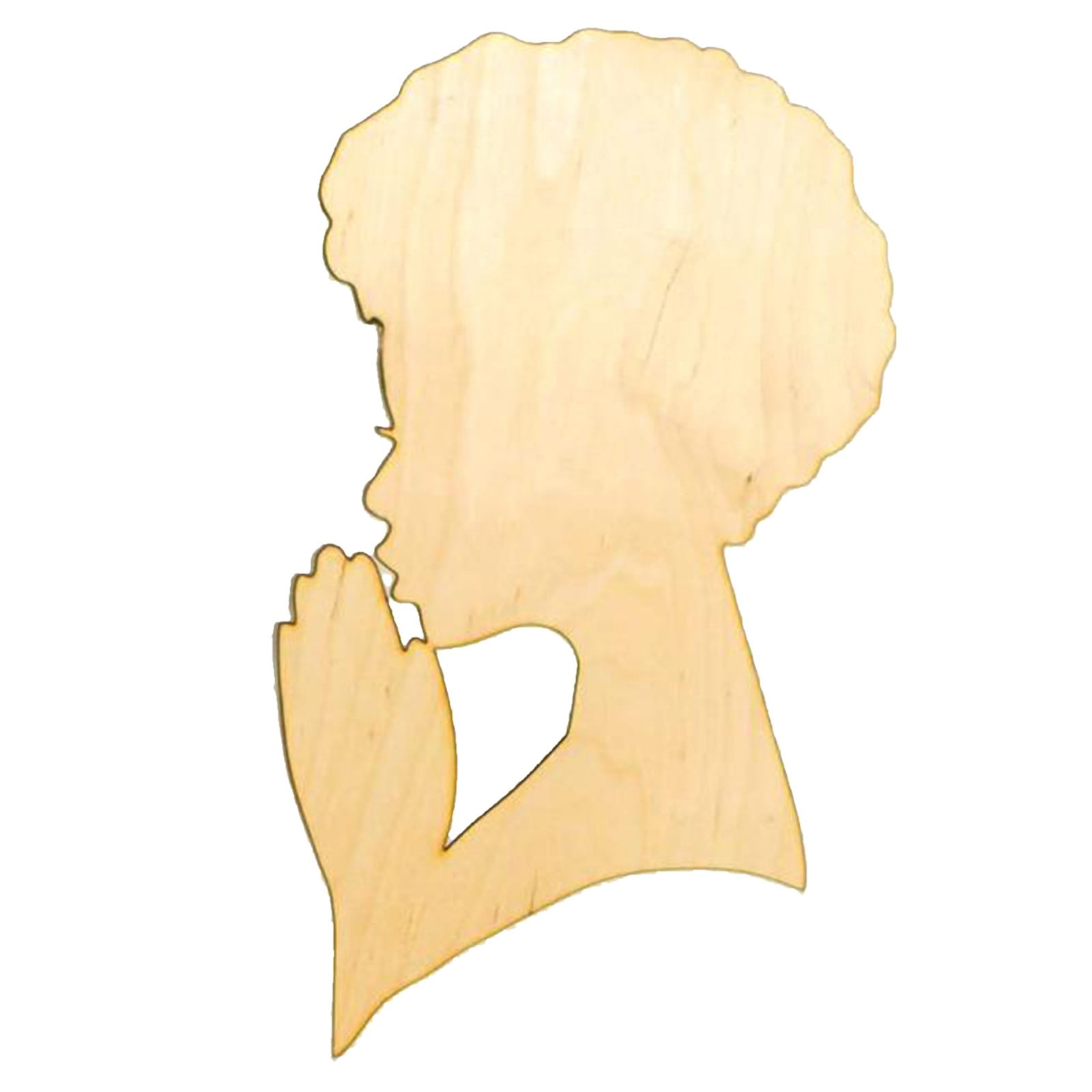 Pompotops Woman Head Shape Diy Wooden Crafts Template Wreath Silhouette ...