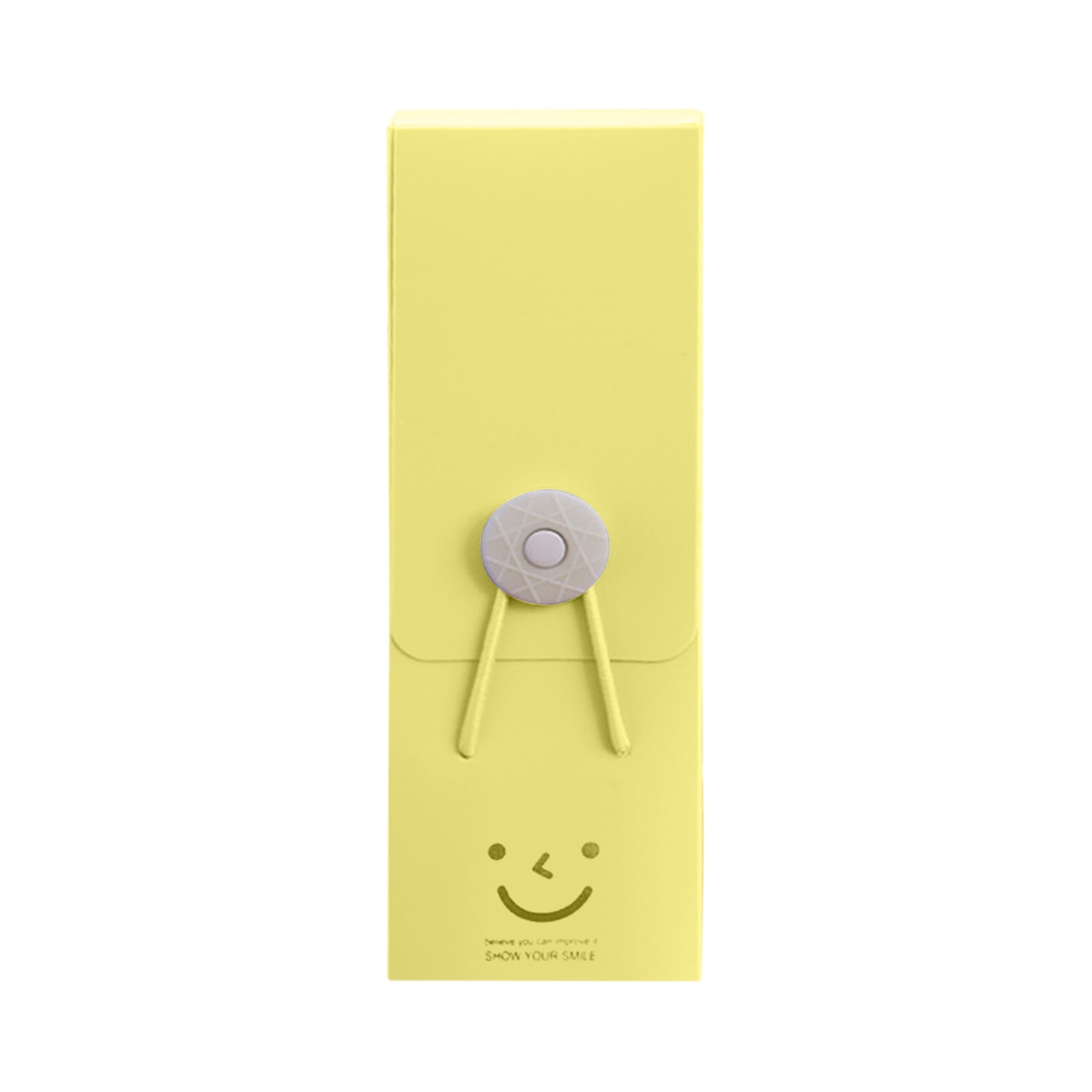 Pompotops Yellow Pencil Box Smile Button Pencil Box Candy Color Cute ...