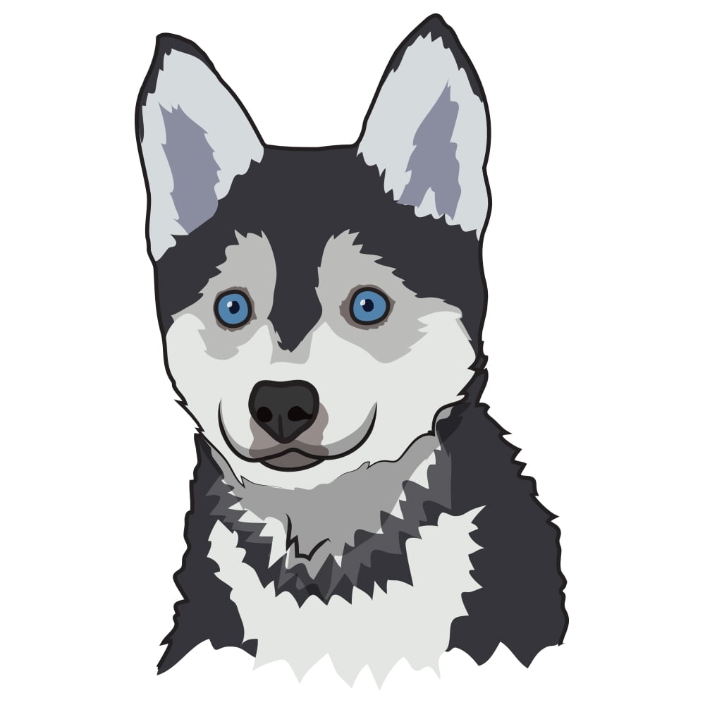 Pomsky Decal | Indoor/Outdoor | Dog Lover Super Cute Sticker for SUV ...