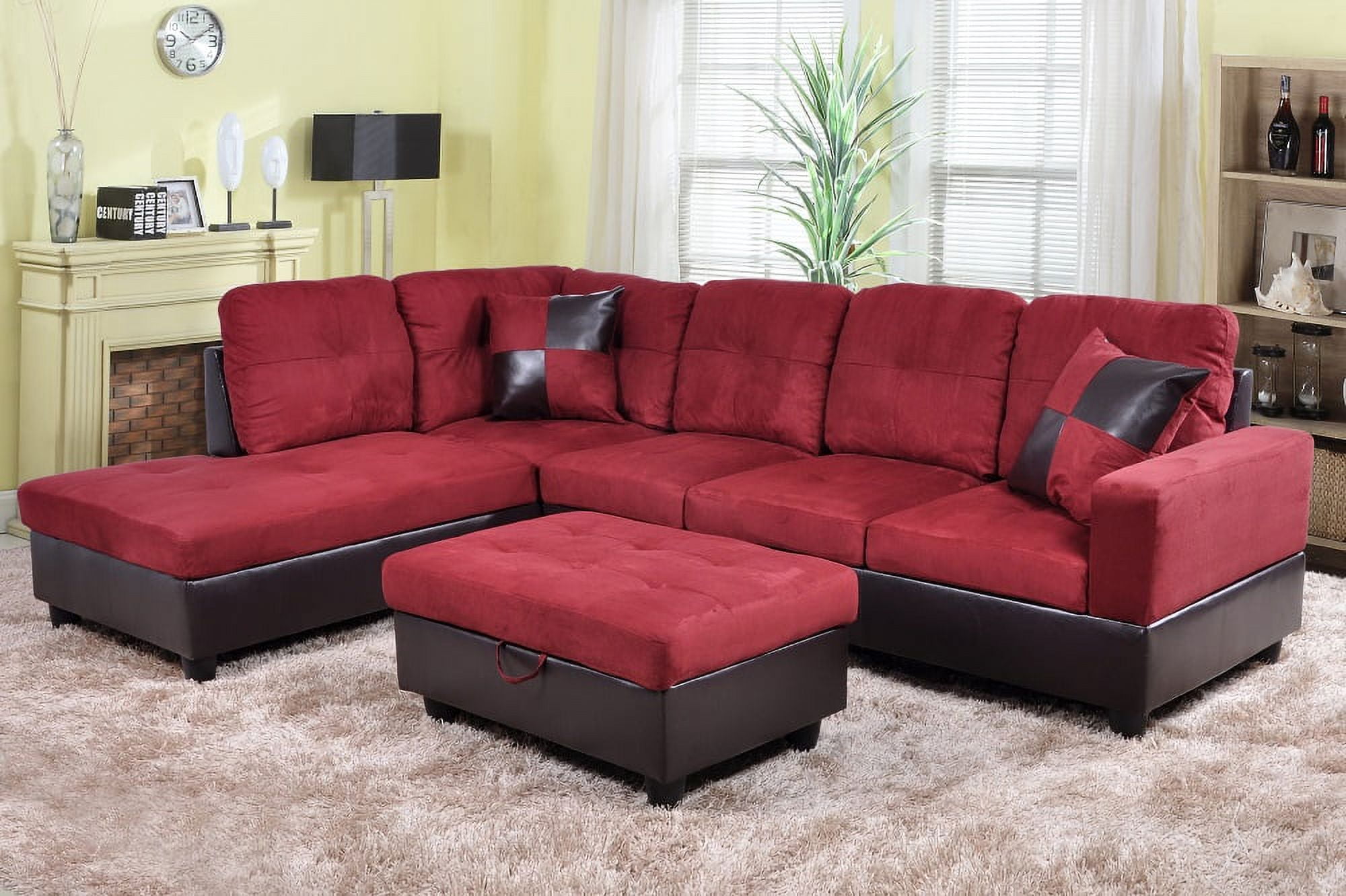 PonLiving Furniture Shelton 103.5'' Left Hand Facing Sectional Sofa ...