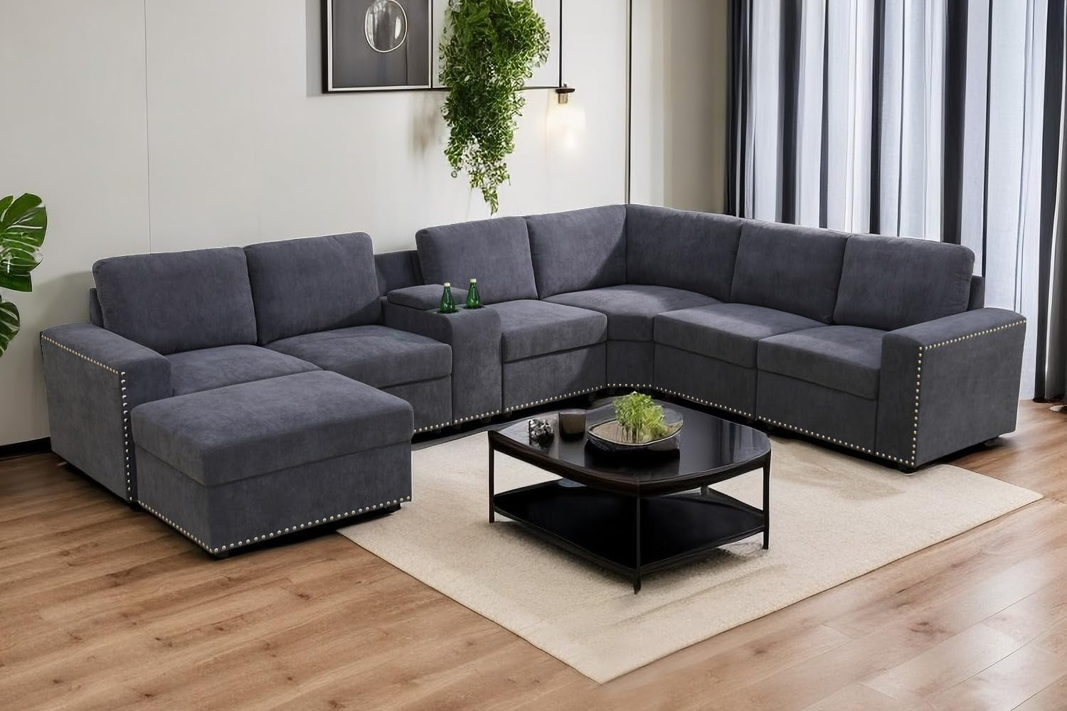 PonLiving Modular U Shaped Sofa Living Room Furniture Sets Couch with ...