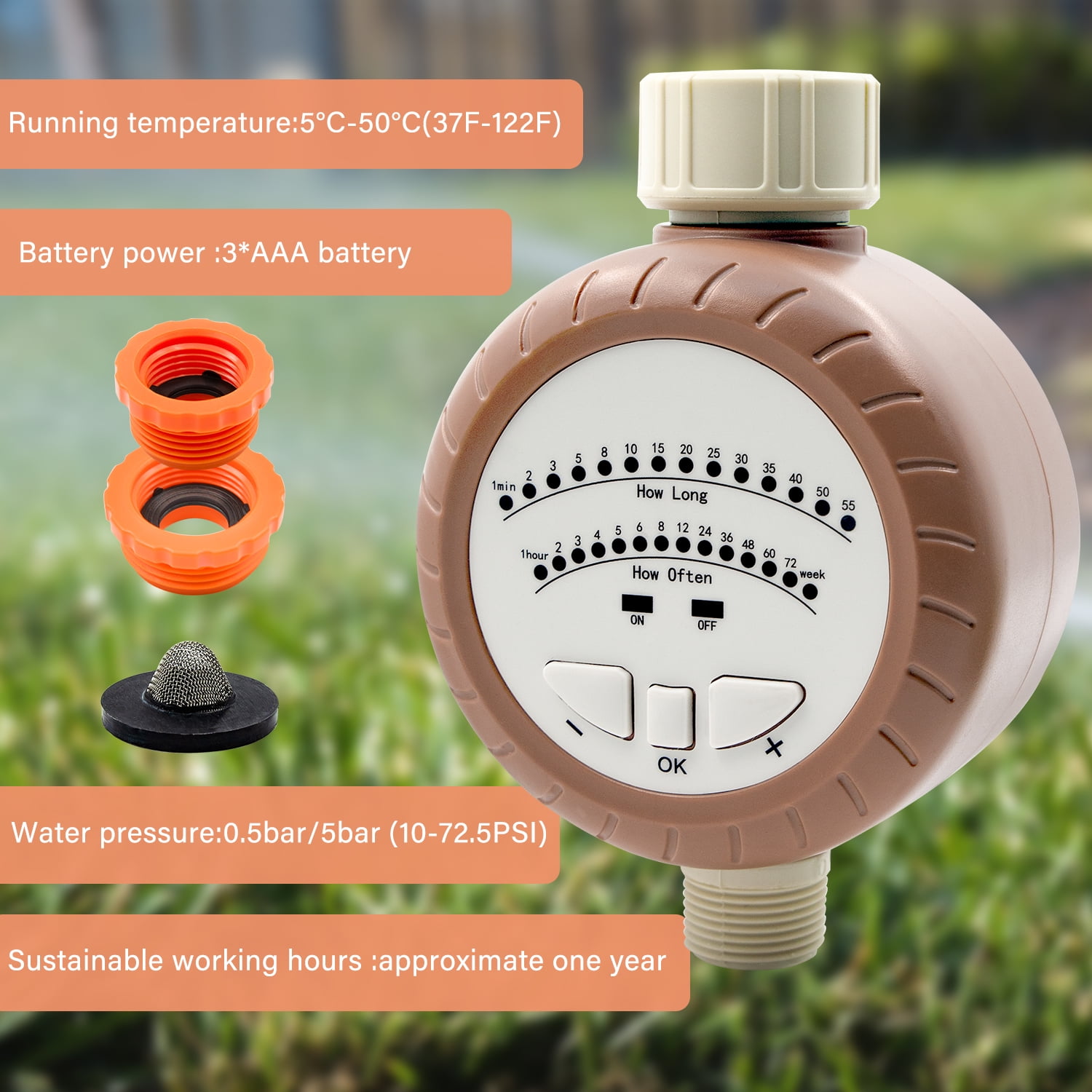 PonPom Electronic Watering Timer Garden Timer Irrigation Faucet ...