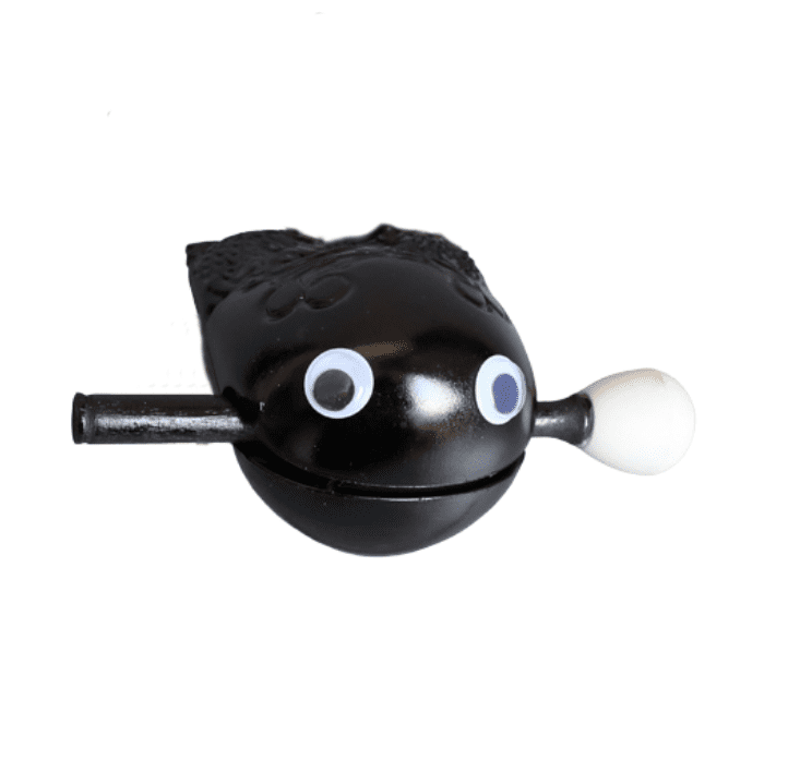 PonPom Wooden Fish with Mallet and Eyes, Wooden Fish Temple Block, Zen ...