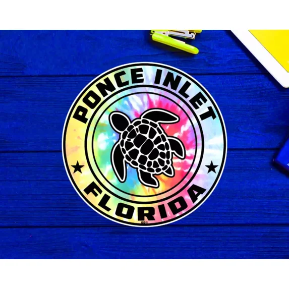 Ponce Inlet Florida Beach Sticker Decal Sticker Sea Turtle Phone Decal ...