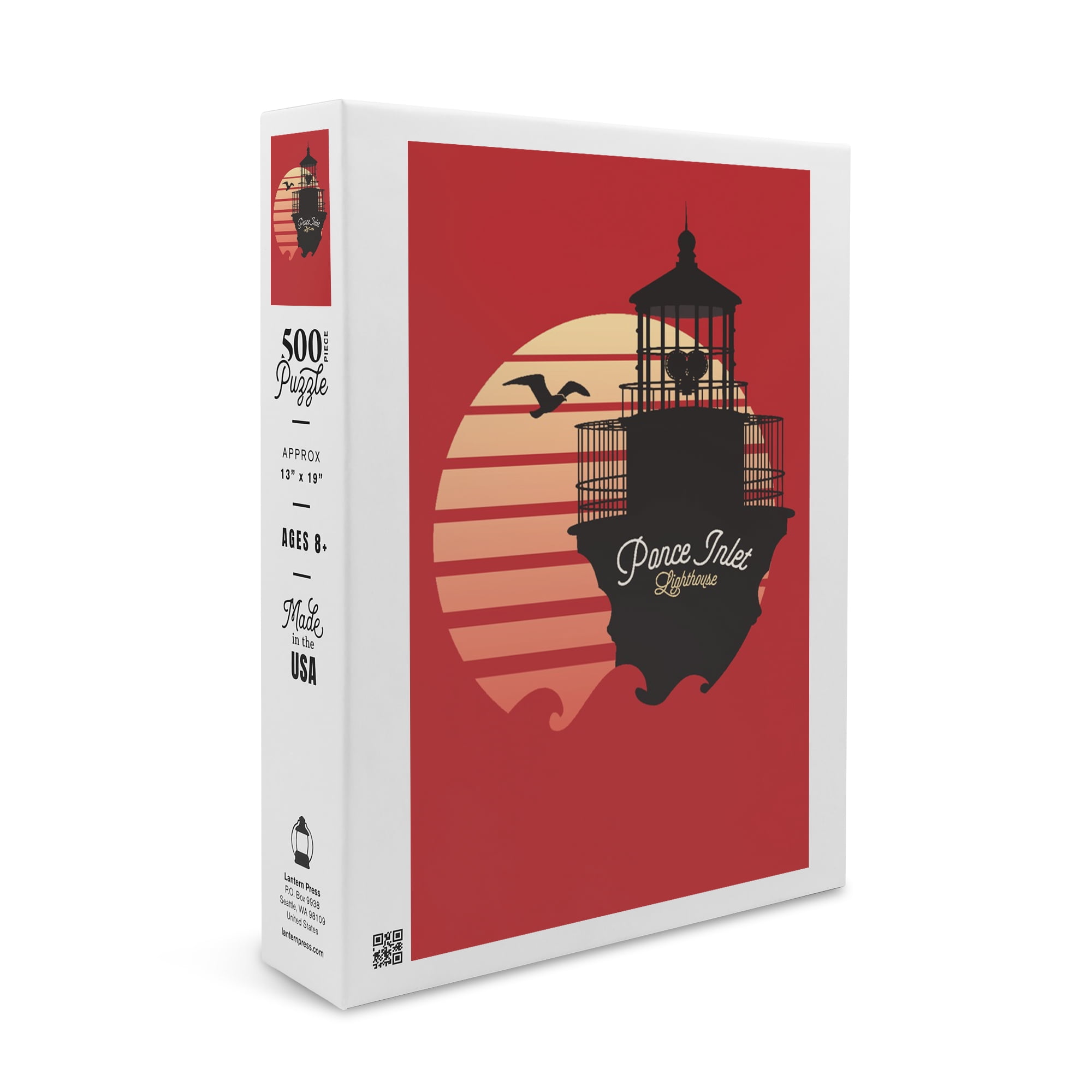 Ponce Inlet Lighthouse, Florida, Vector Lighthouse and Sun (19x27 ...