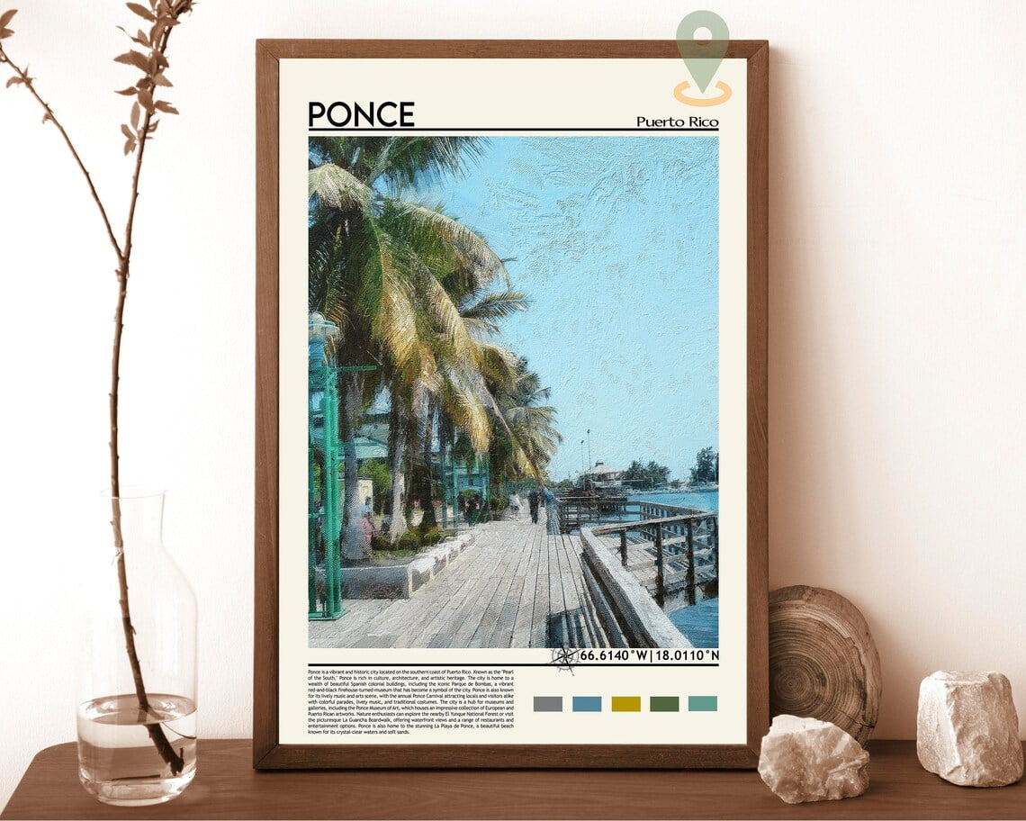 Ponce Print, Ponce Poster, Ponce Wall Art, Ponce Travel Print, Ponce ...