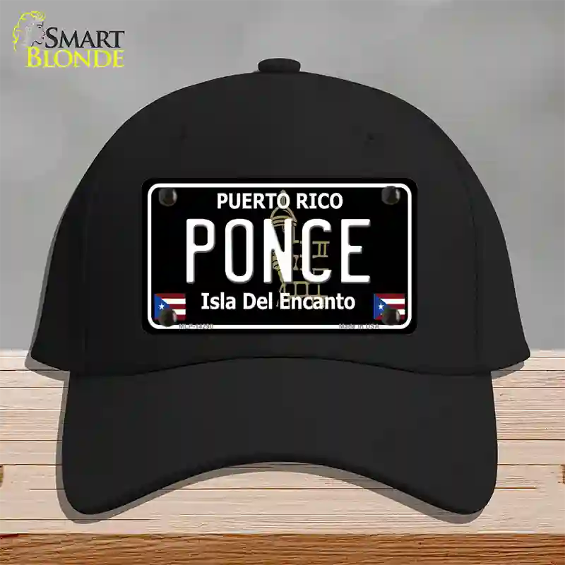 Ponce Puerto Rico Black Novelty License Plate Hat Cotton Black ...