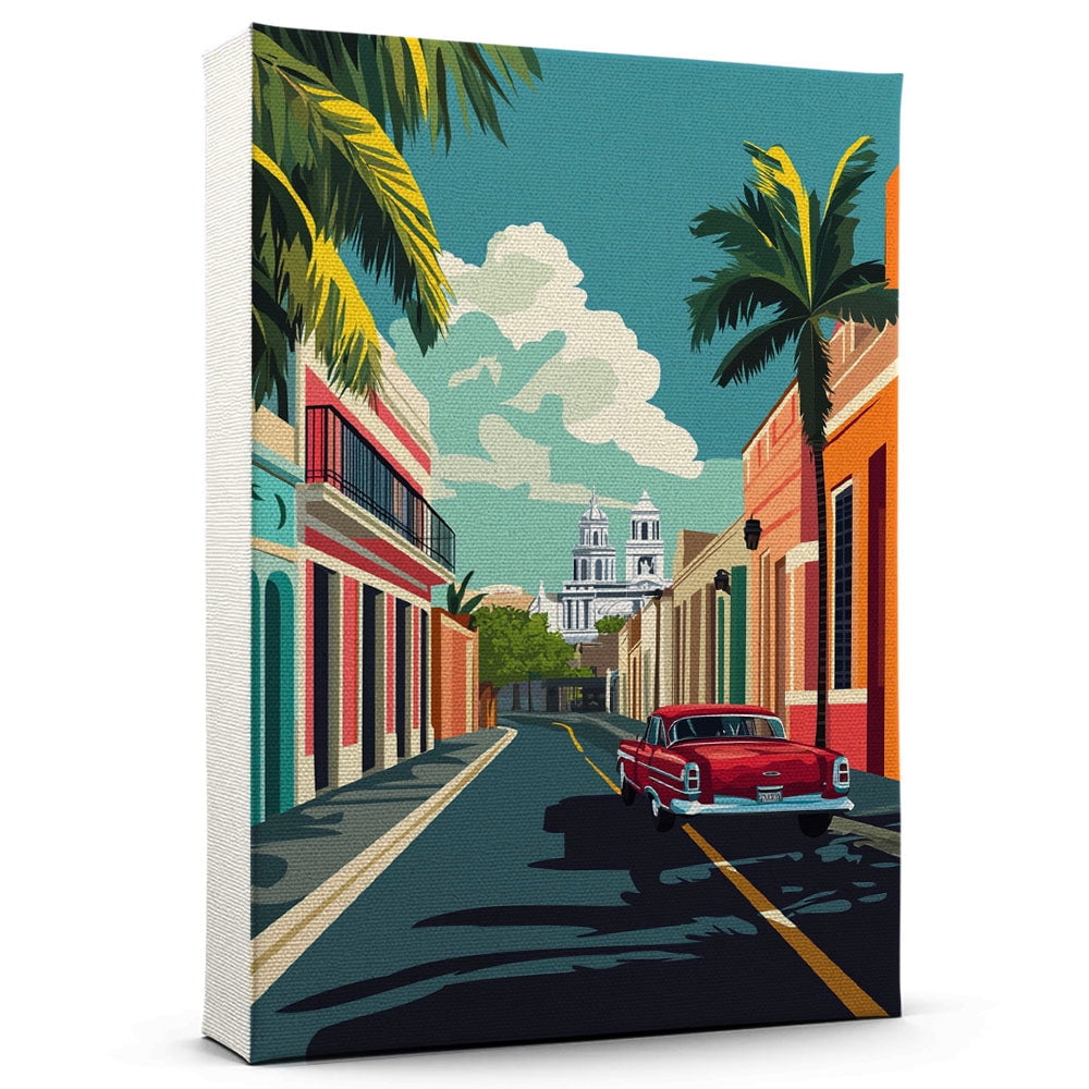 Ponce Puerto Vintage Travel Canvass, Rico Canvas Wall Art, Ponce Puerto ...