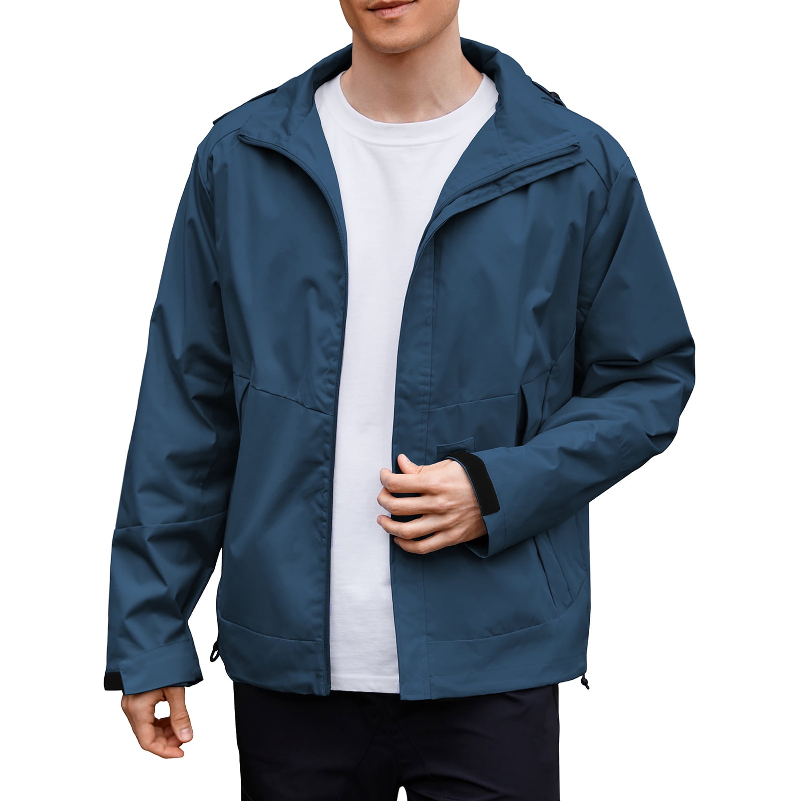 Ponceau Rain Jackets for Men Lightweight Men's Waterproof Windbreaker ...
