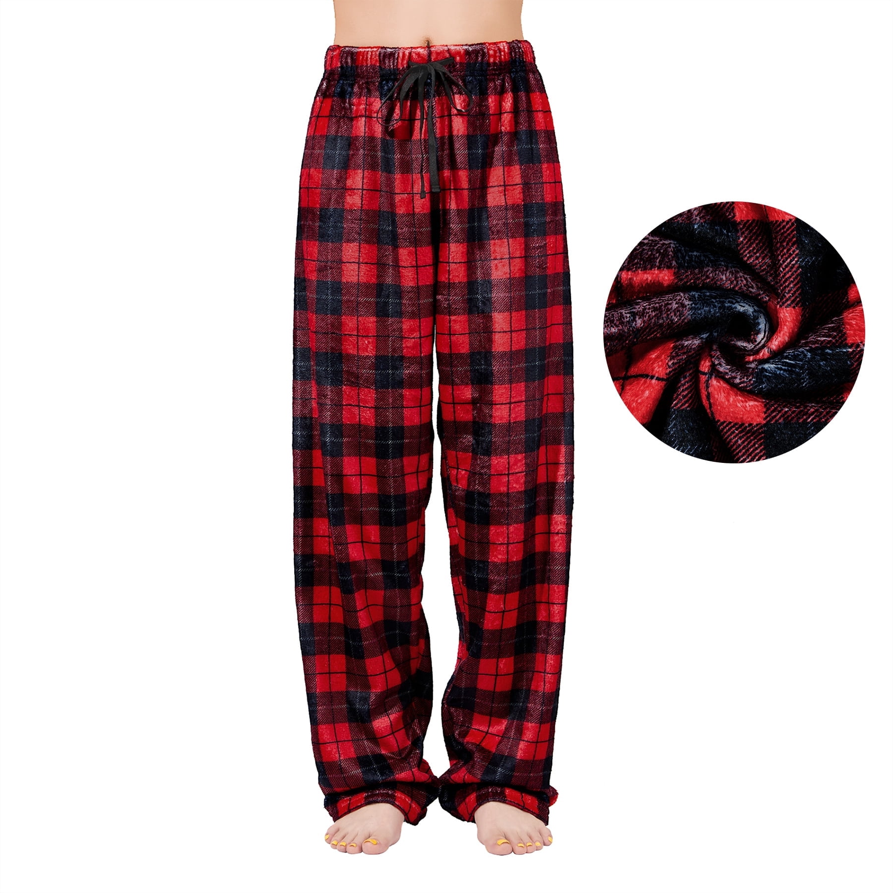 American Trends Womens Fleece Pajama Pants Soft Plush Pajama Bottoms ...