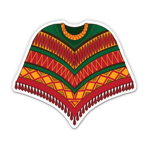 Poncho - 5" Vinyl Sticker - For Car Laptop I-Pad - Waterproof Decal ...